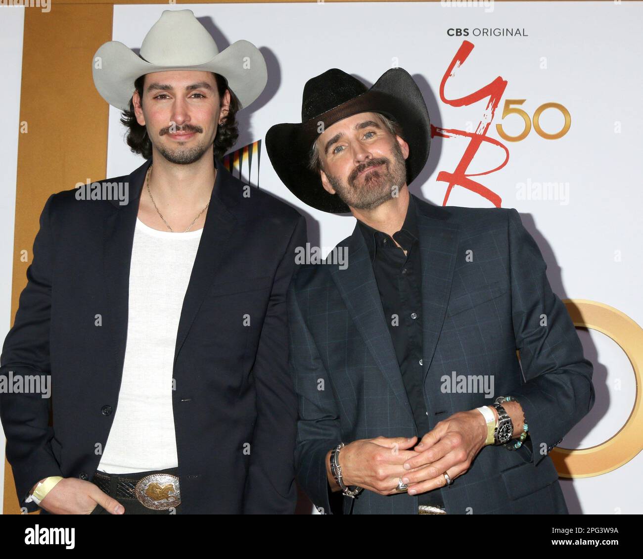 J. Eddie Peck, son at arrivals for THE YOUNG AND THE RESTLESS 50th ...