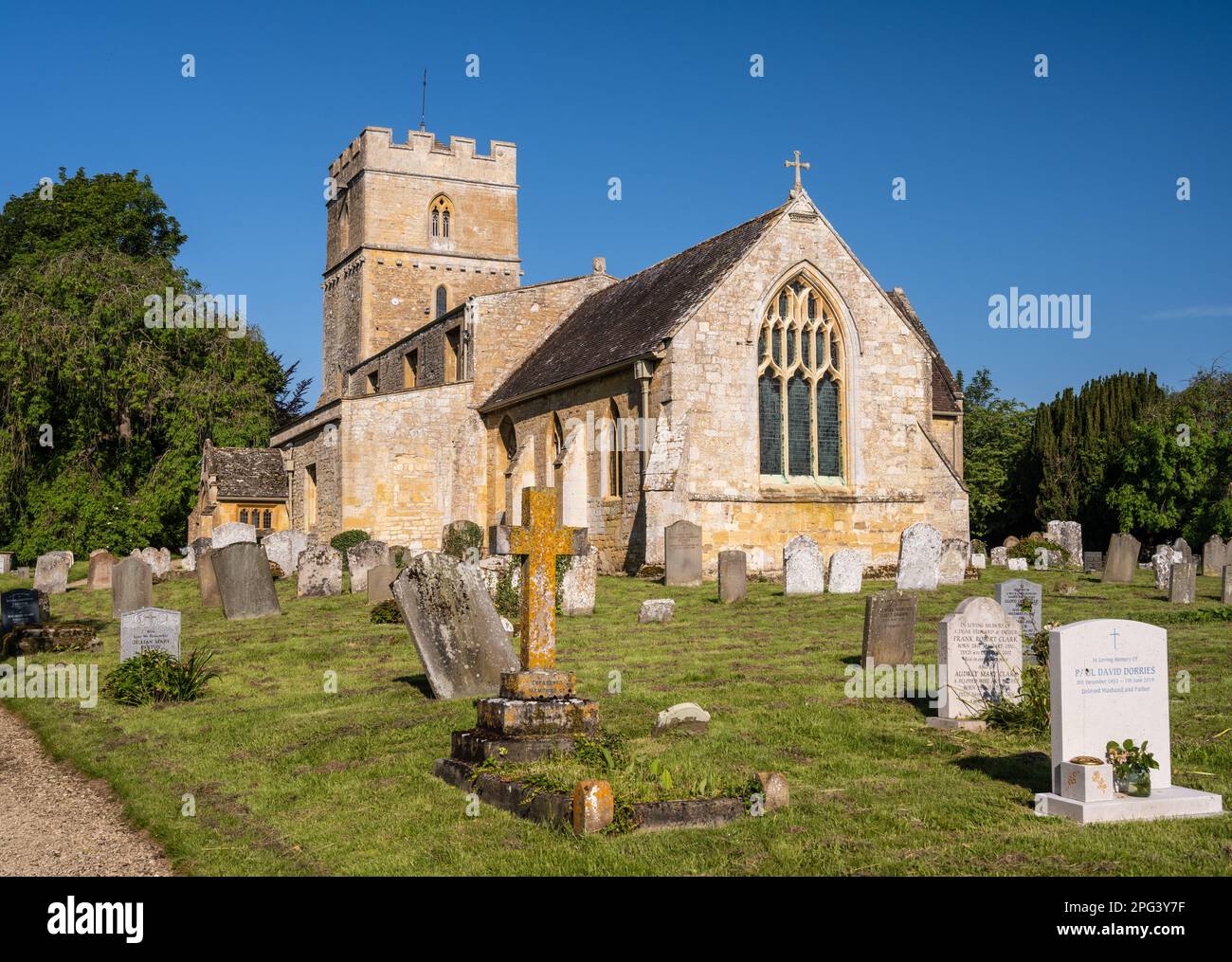The traditional parish church of St Peter in the Gloucestershire ...
