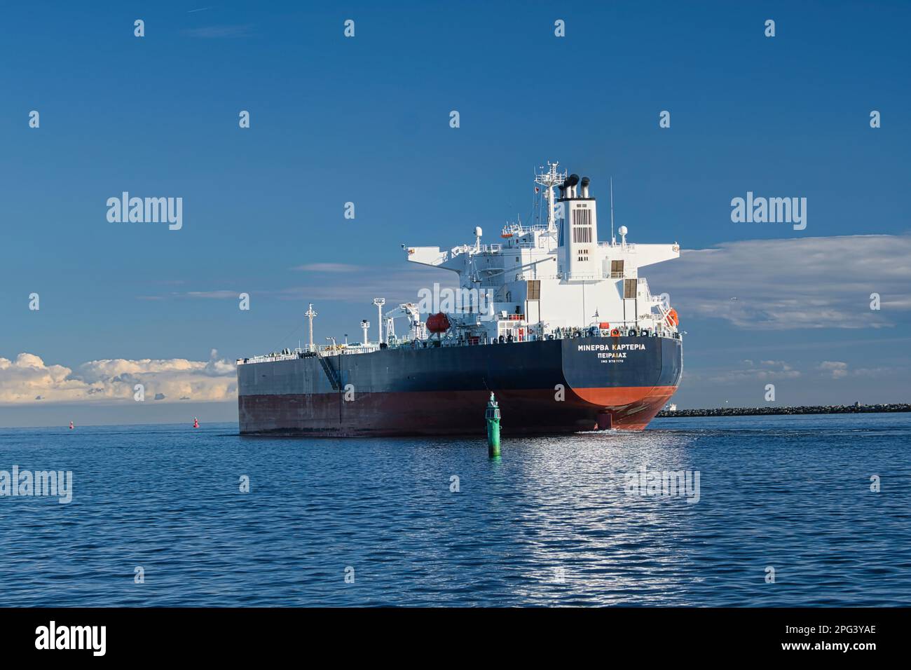 hansa shipping in the port of warnemuende Stock Photo - Alamy