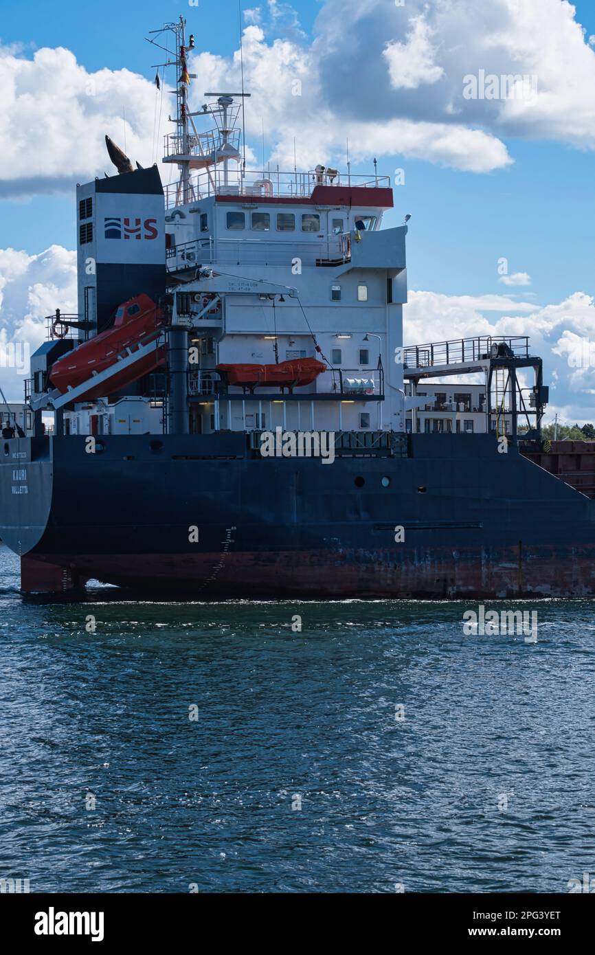 hansa shipping in the port of warnemuende Stock Photo - Alamy