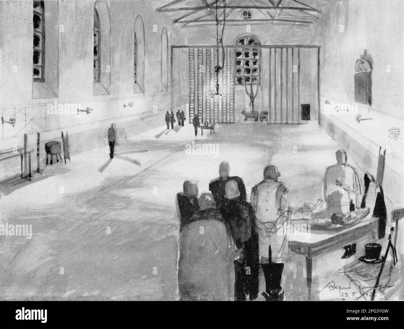 Concept Art / Set Design by Art Director ALFRED JUNGE for the film ...