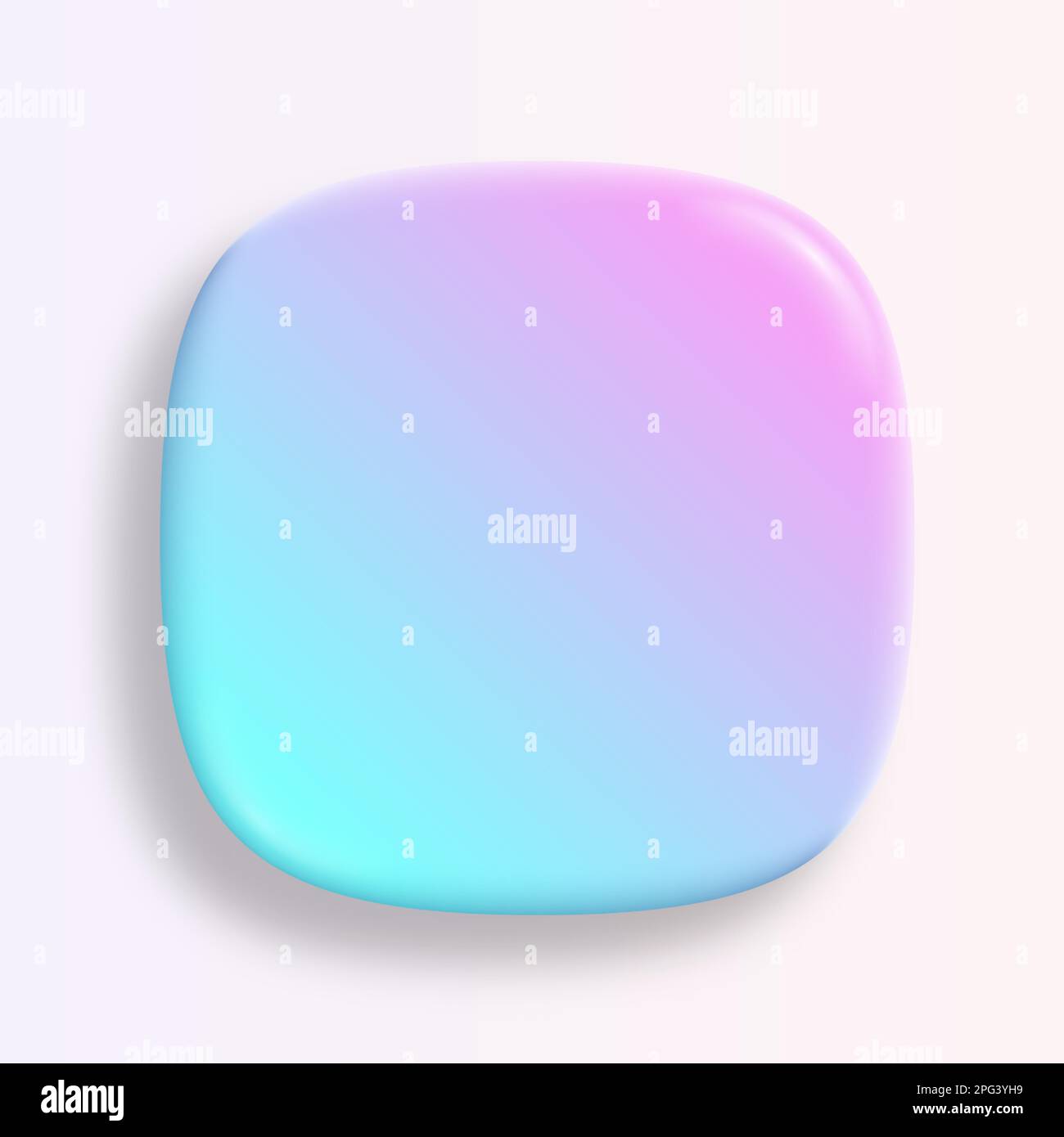 App icon superellipse, glossy pastel vector background. 3D squircle ...