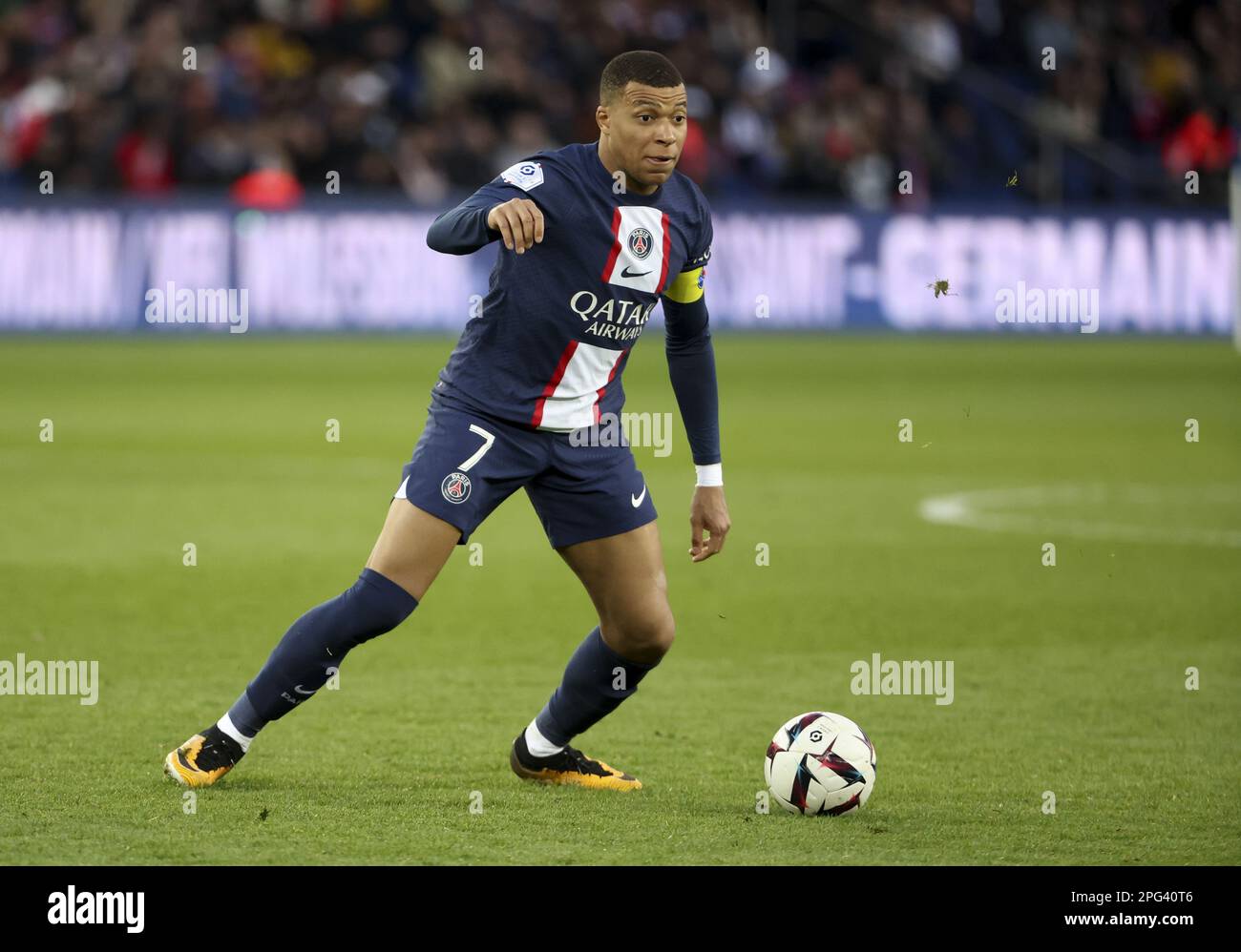 Kylian Mbappe of PSG during the French championship Ligue 1 football ...