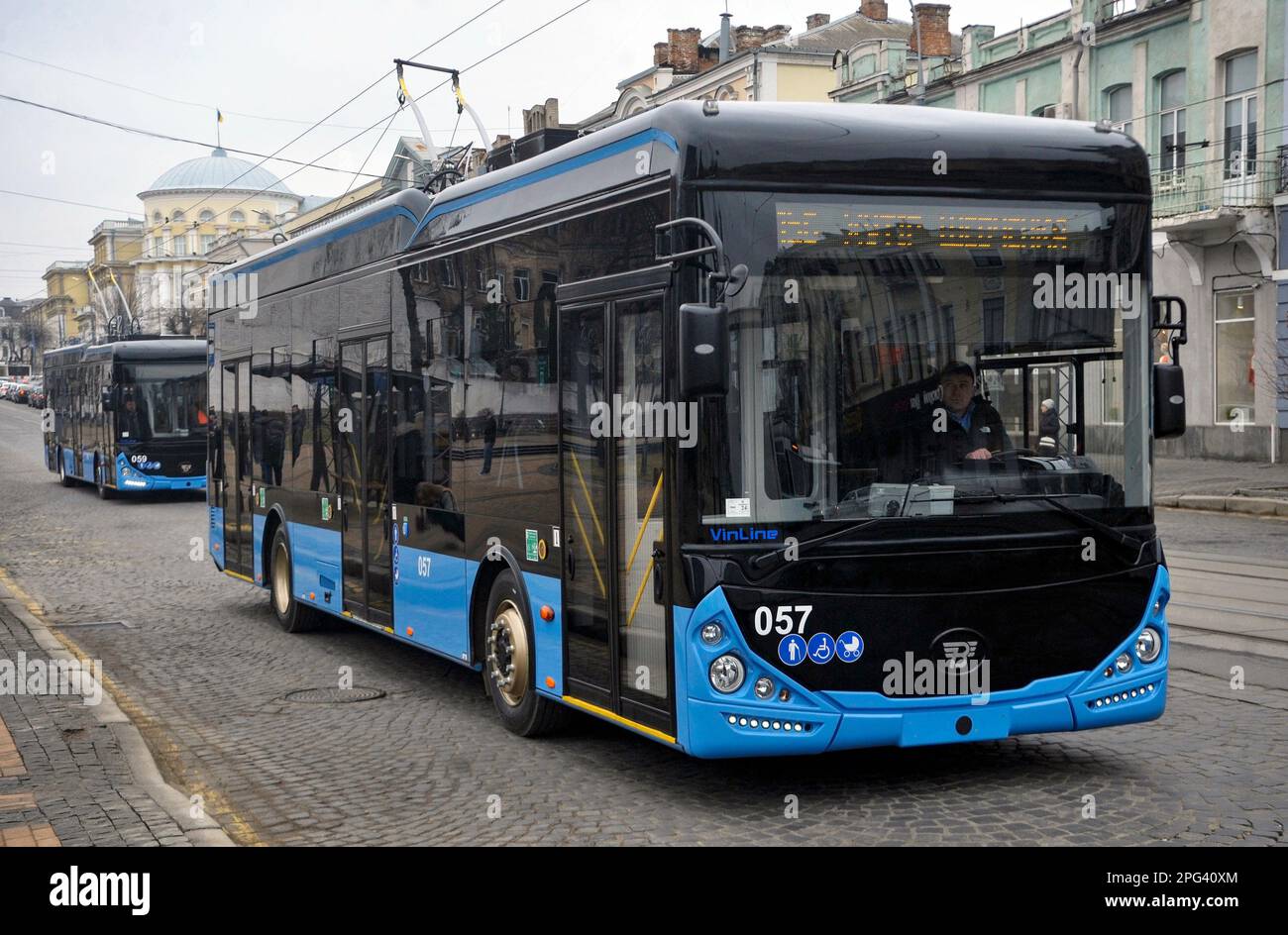 VINNYTSIA, UKRAINE - MARCH 20, 2023 - New VinLine trolleybuses ...
