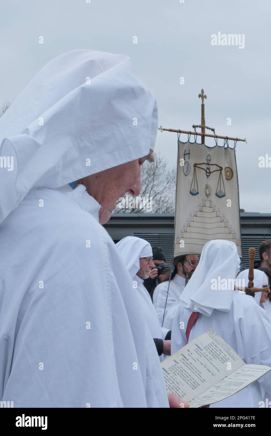 London, UK. 20th March, 2023. The Druid Order marks the Spring - or ...