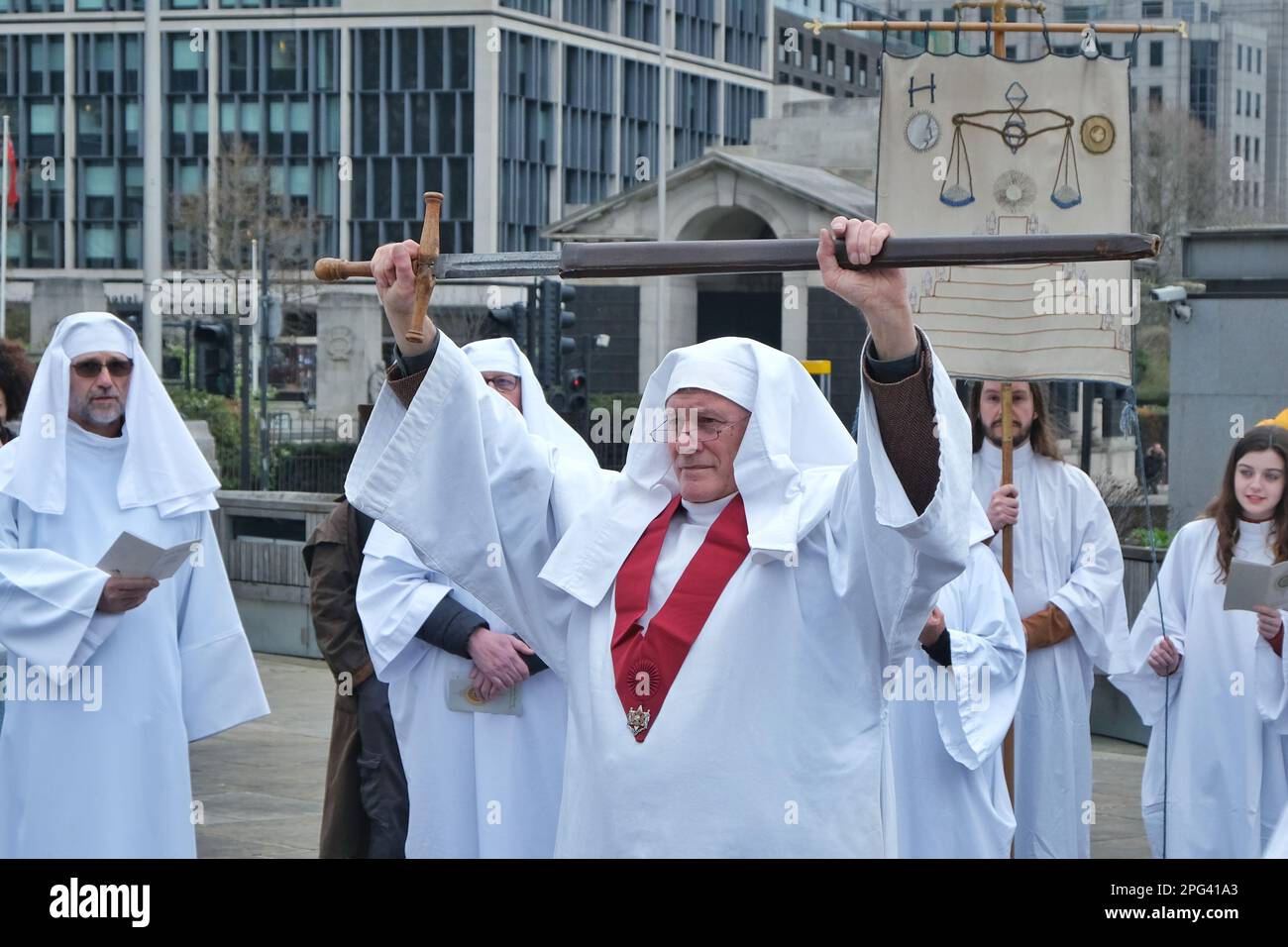 London, UK. 20th March, 2023. The Druid Order marks the Spring - or ...