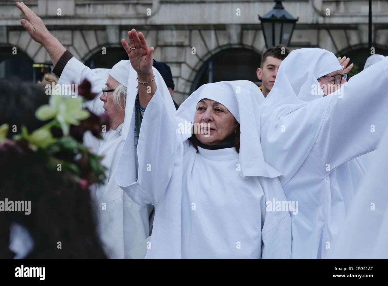 London, UK. 20th March, 2023. The Druid Order marks the Spring - or ...