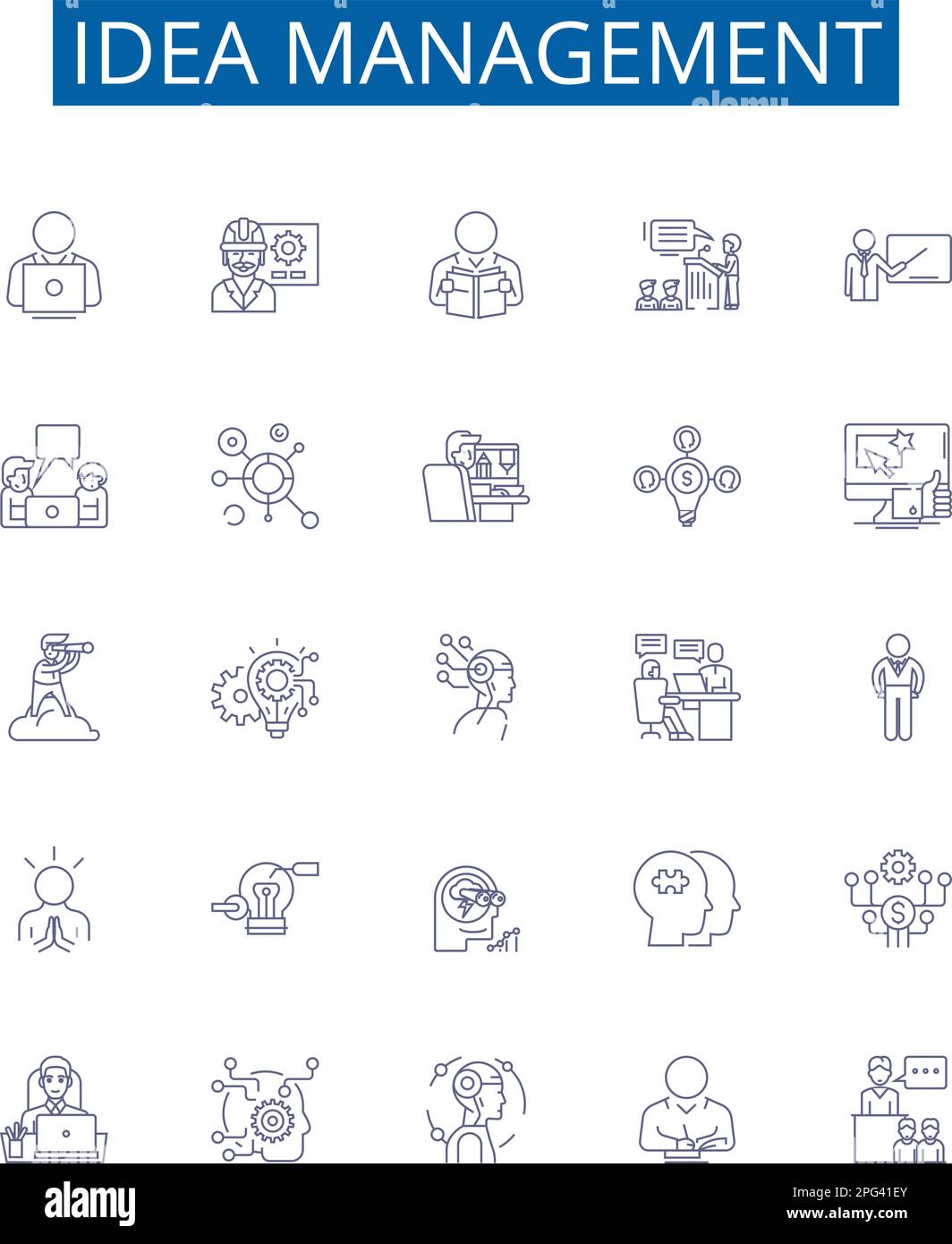 Idea Management Line Icons Signs Set Design Collection Of