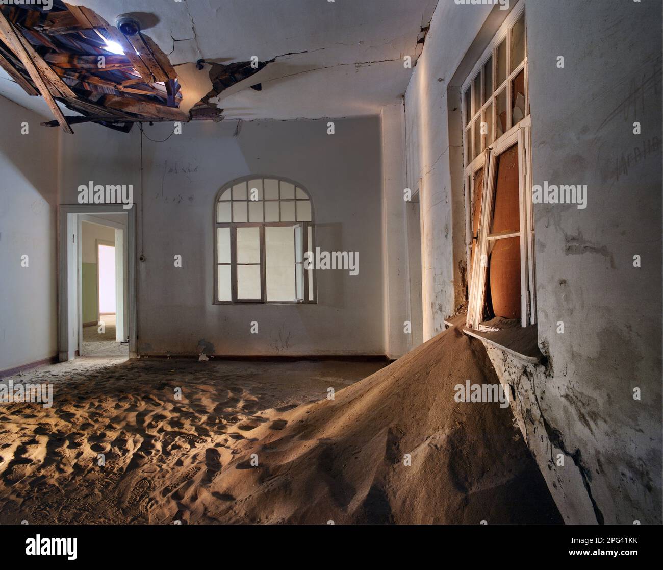 Kolmanskop (Afrikaans for Coleman's hill, German: Kolmannskuppe) is a ...