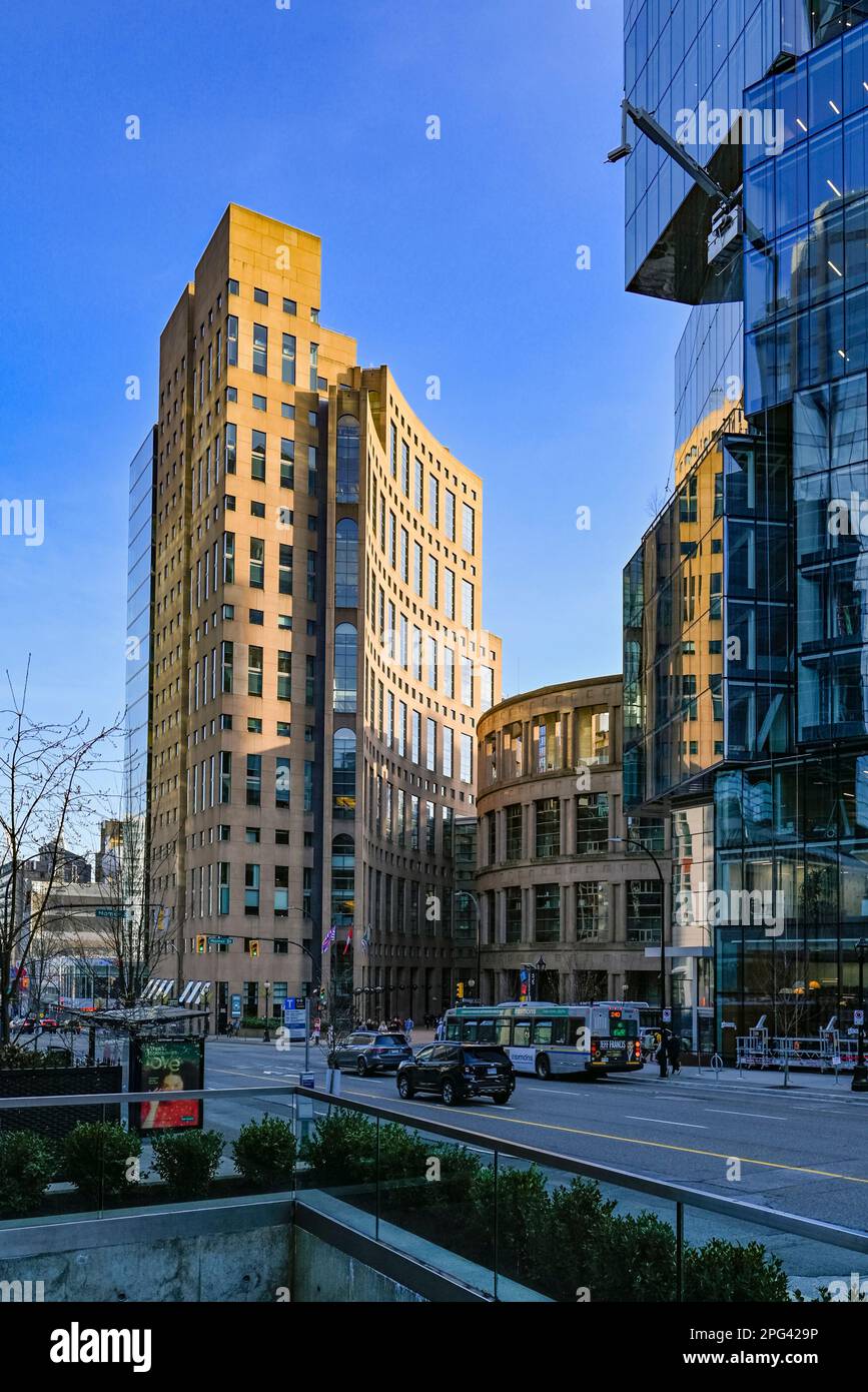 Central Library building and Deloitte Summit tower, Vancouver, British ...