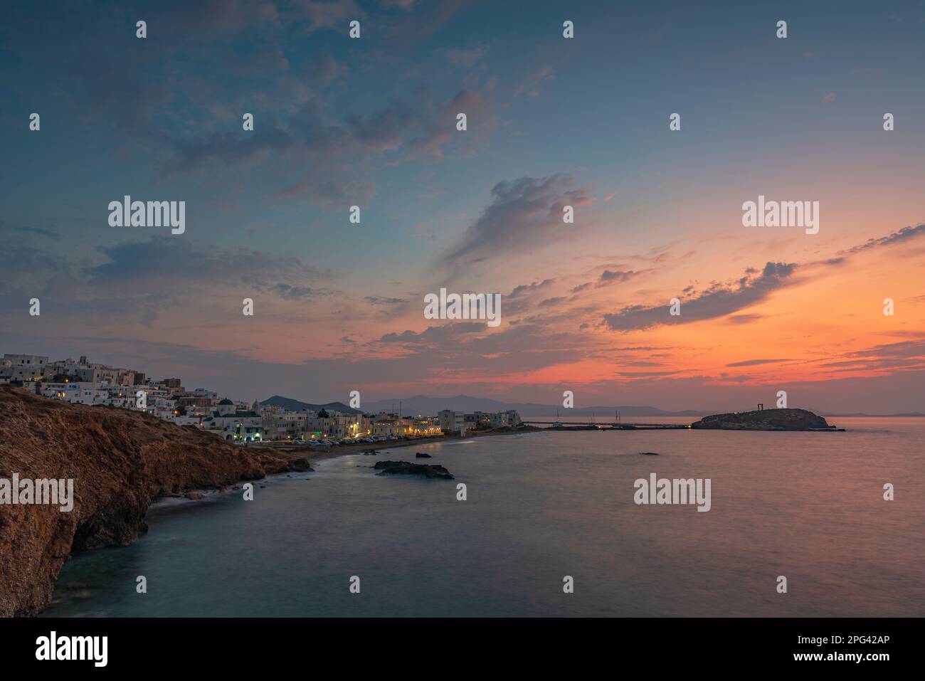 Chora naxos sunset hi-res stock photography and images - Alamy