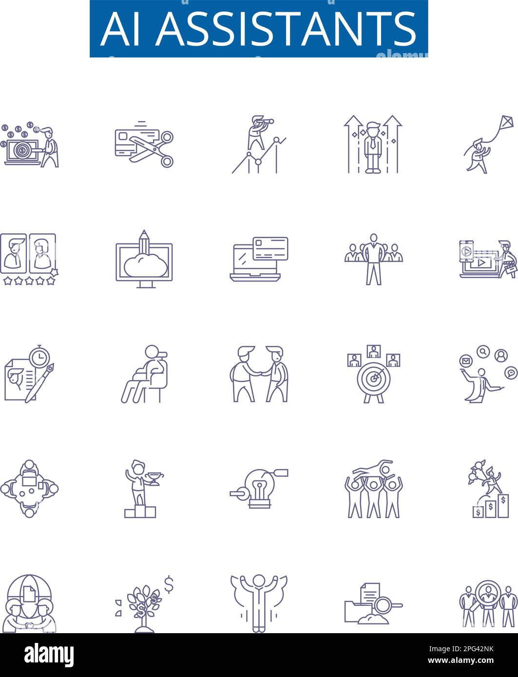 Ai assistants line icons signs set. Design collection of AI, assistants ... Ai assistants line icons signs set. Design collection of AI, assistants ...