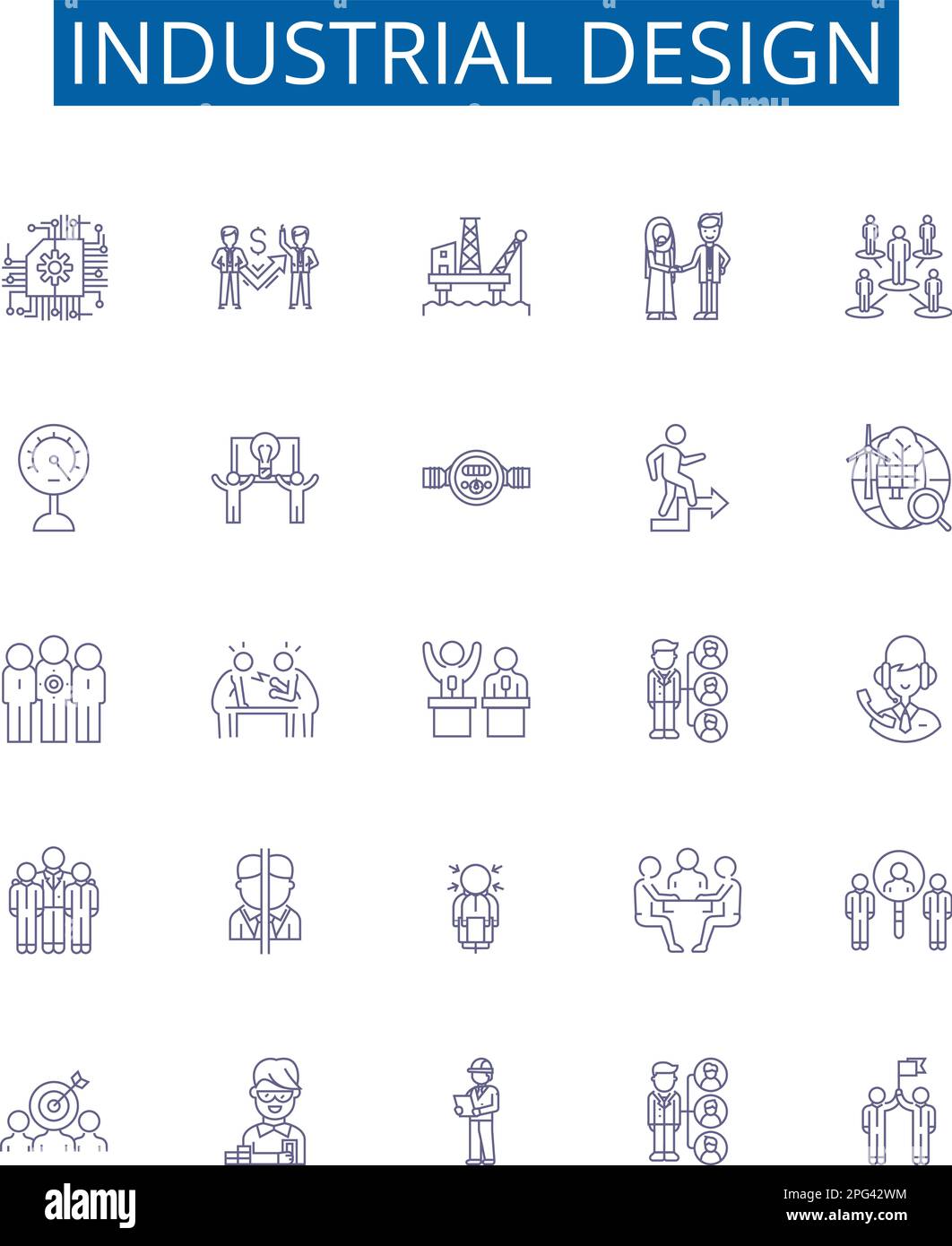 Industrial design line icons signs set. Design collection of Industrial ... Industrial design line icons signs set. Design collection of Industrial ...
