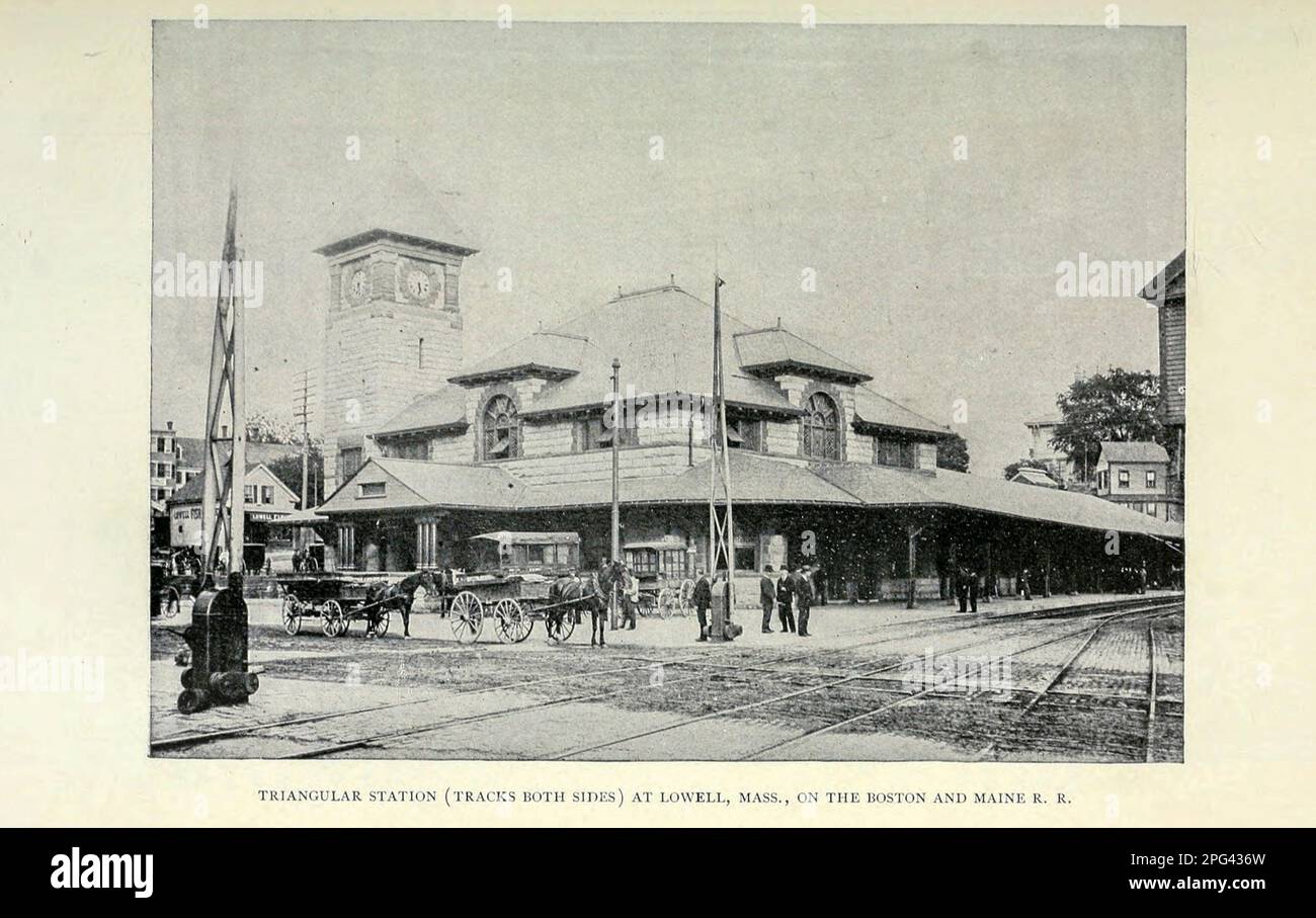 Triangular Station with tracks of both sides at Lowell, Massachusetts ...