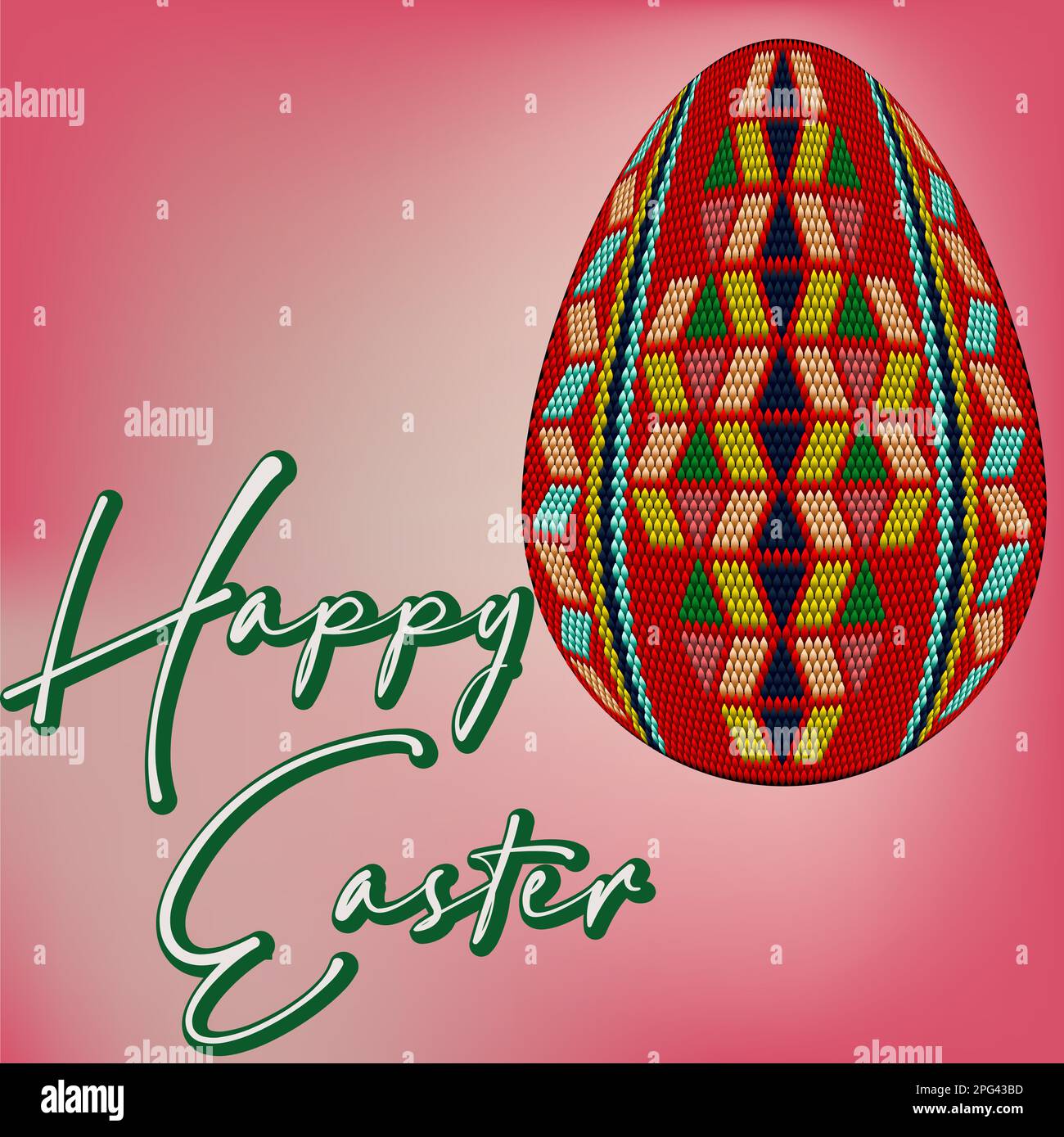 Happy easter eggs ornament Stock Vector Images - Alamy