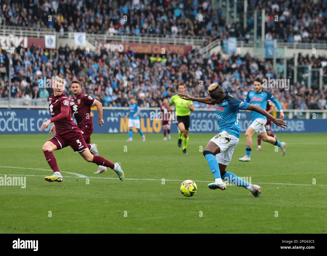 Victor Osimhen of SSC Napoli during the Italian Serie A football match ...