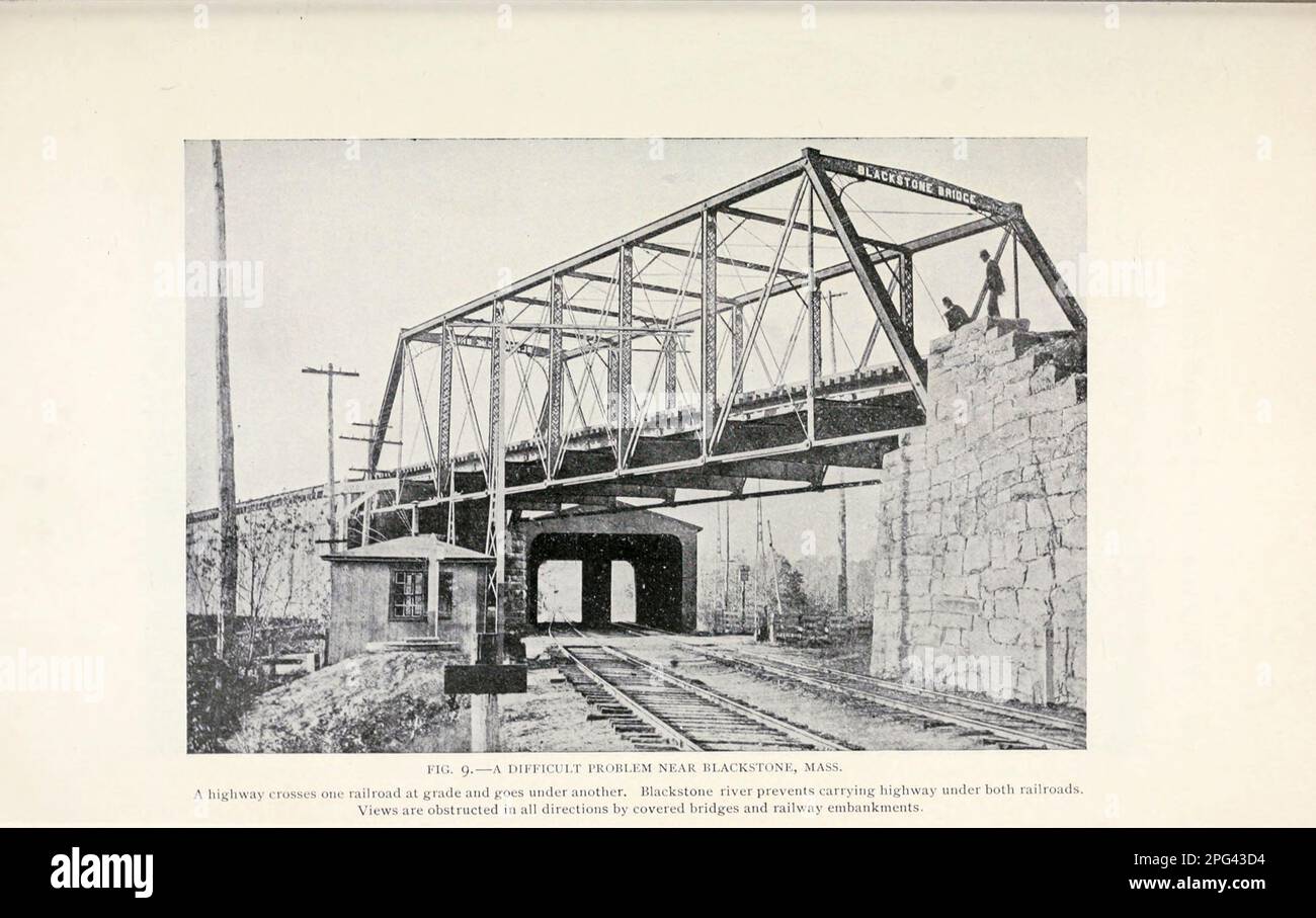 Highway and Railroad crossings with bridges near Blackstone ...