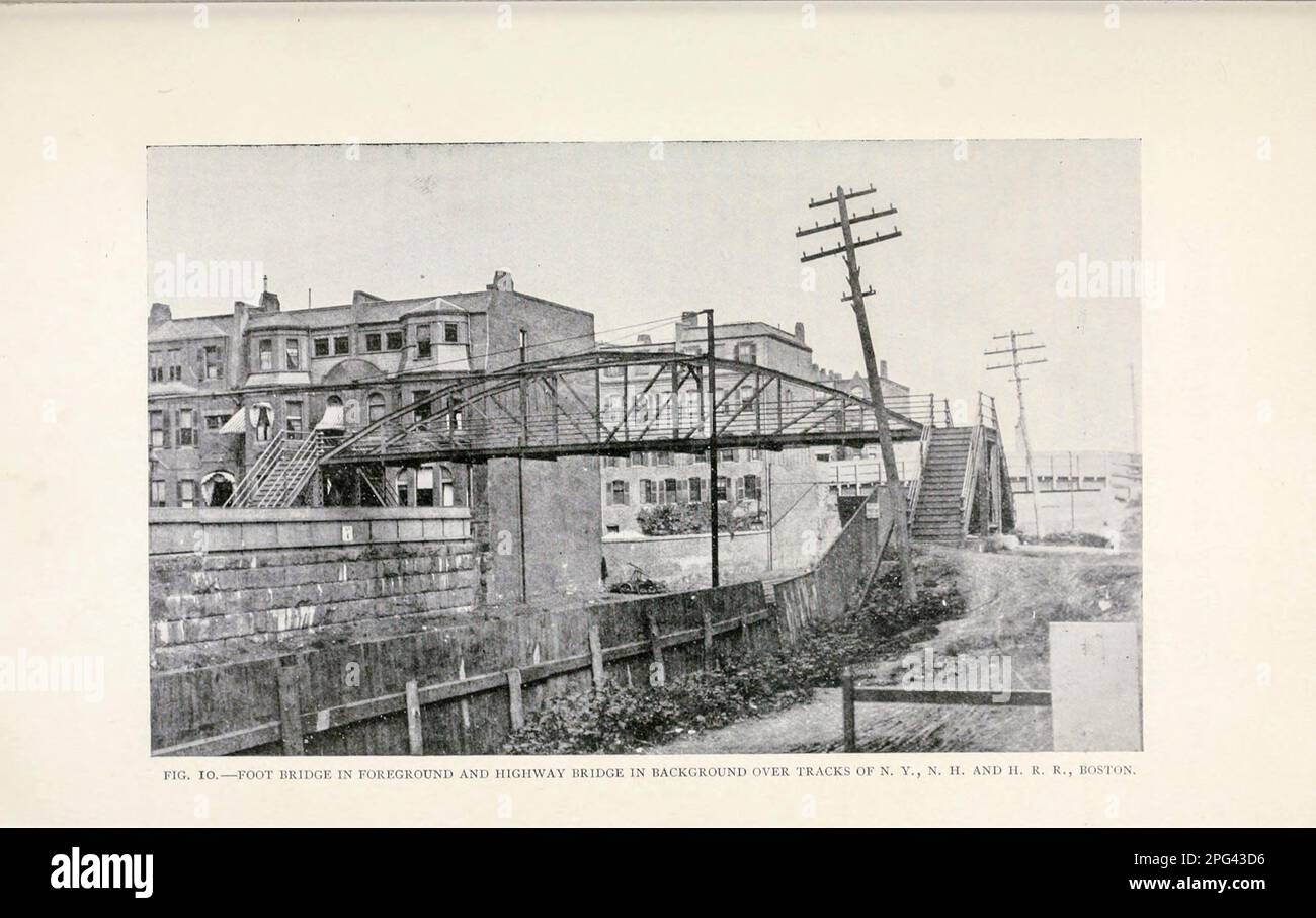 Footbridge over tracks Boston, Massachusetts from the Article THE ...