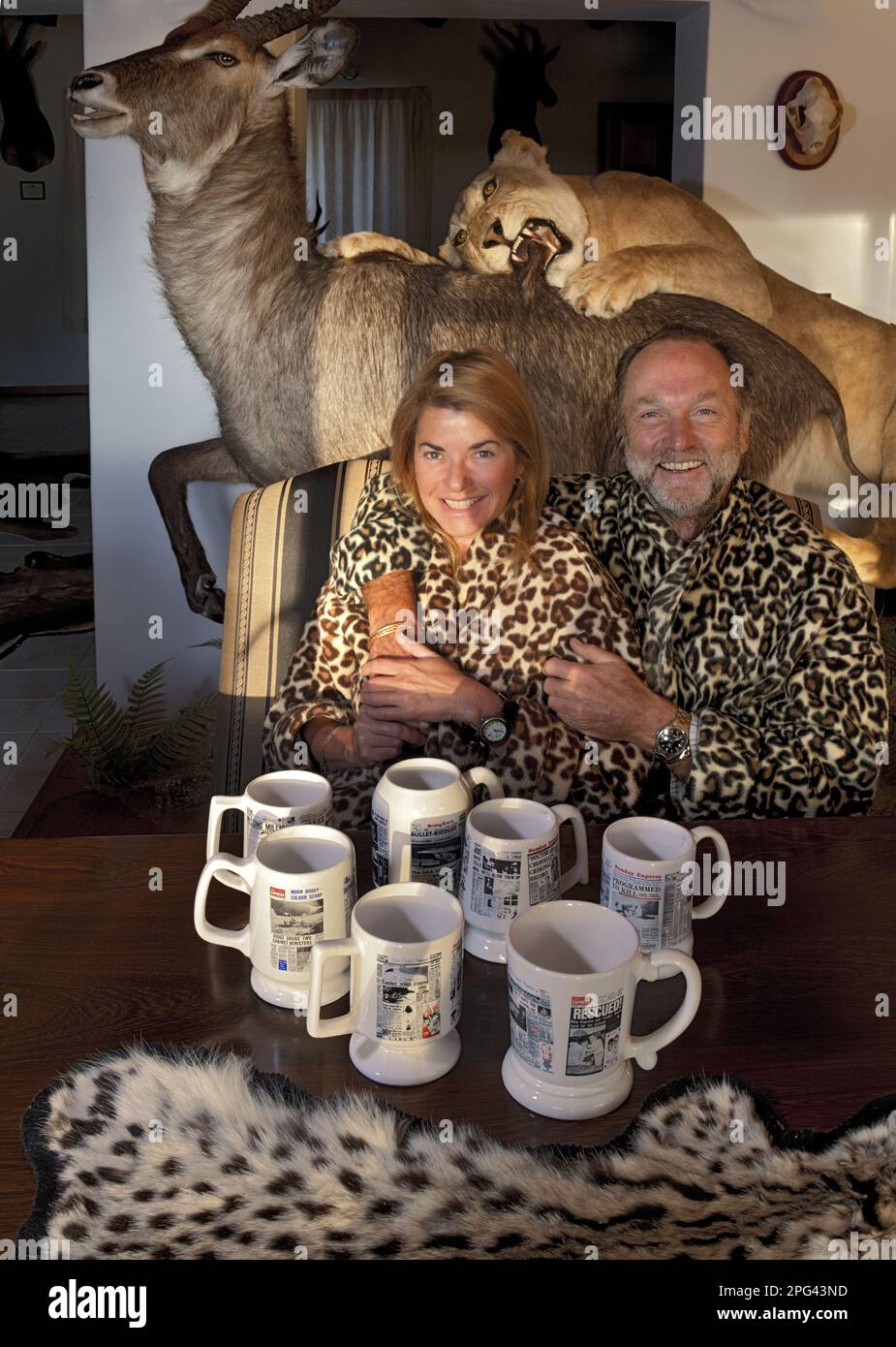 Derek Carstens and his partner Renee give a bright morning smile in ...