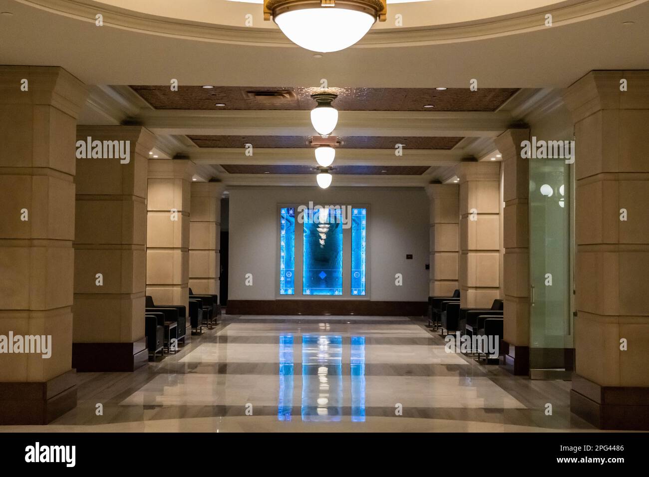 Oklahoma City, OK, USA - Sept 16, 2022: The large hallways of the ...