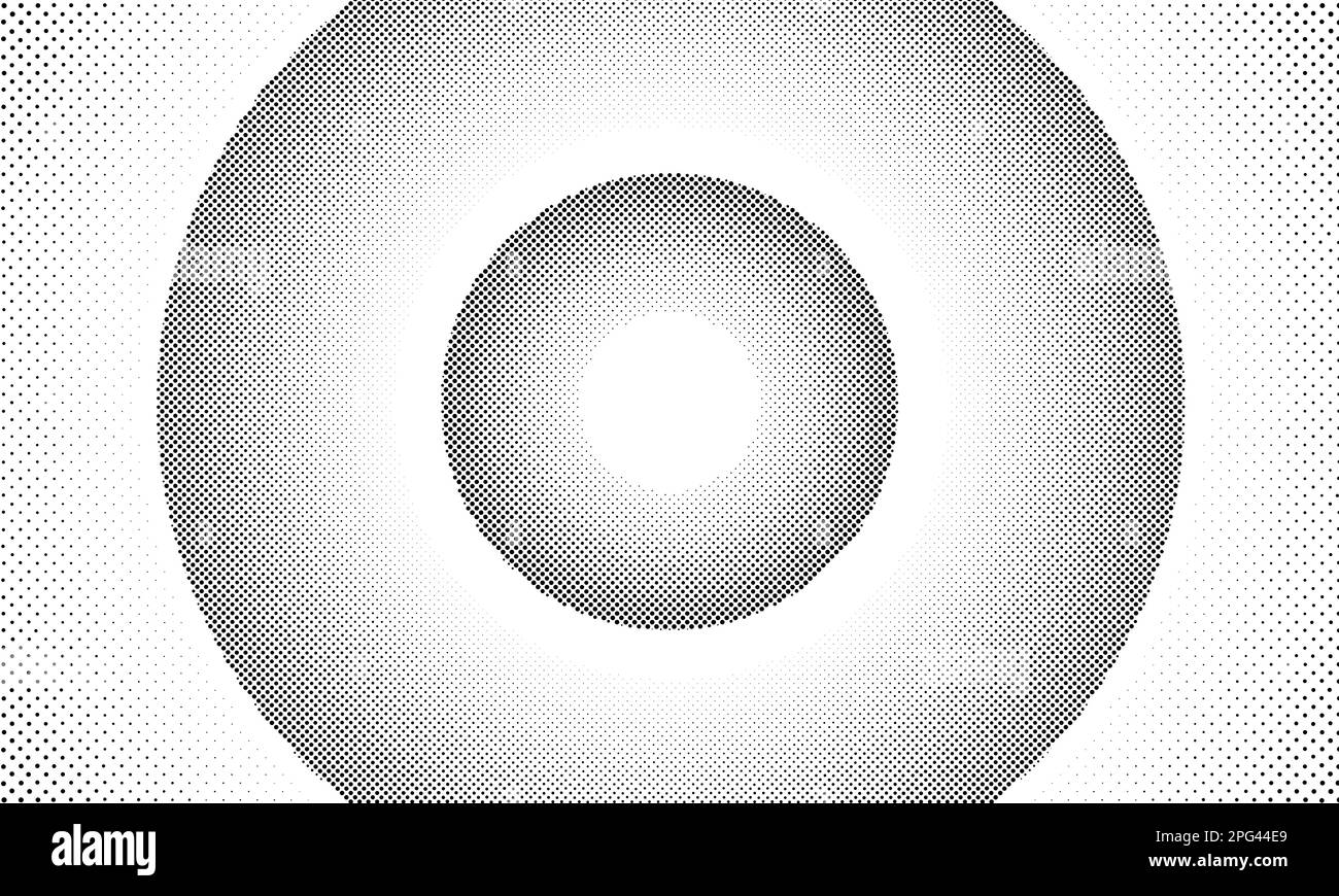 Radial halftone texture pattern background, radial gradation dots ...