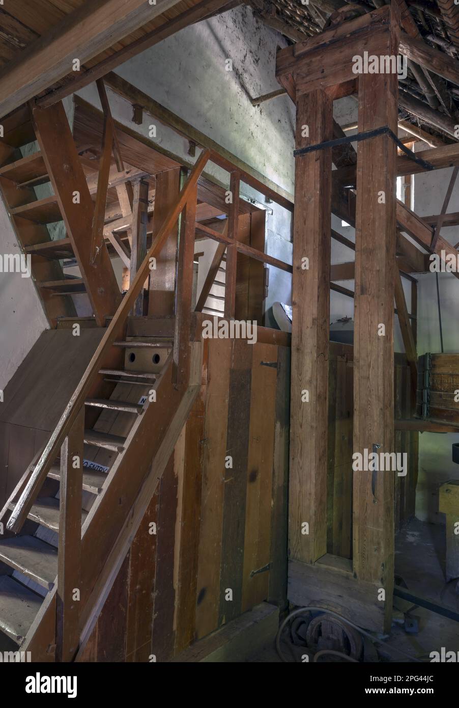 The old water mill in the grounds of the Morovian Mission in Genadendal ...