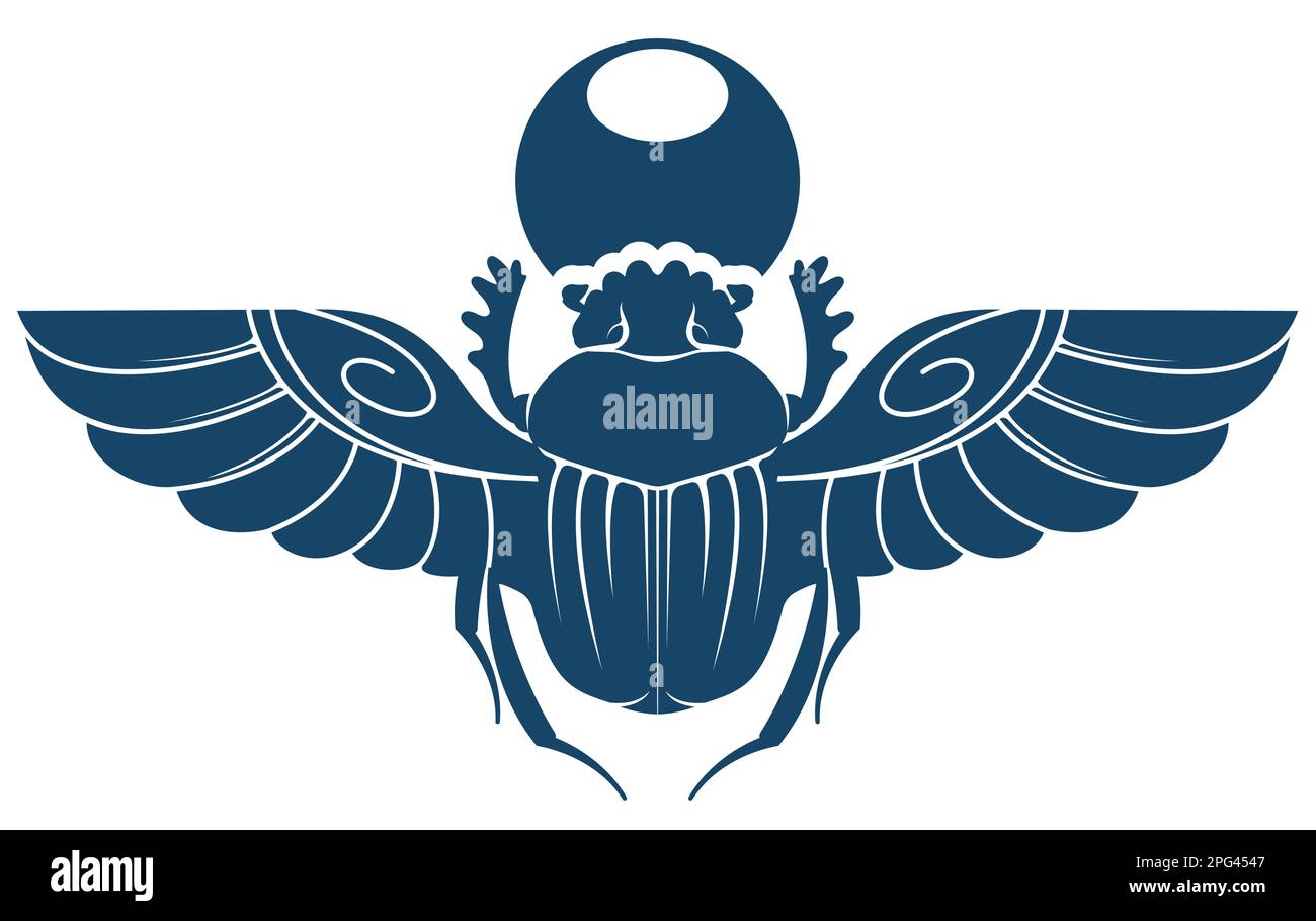 Beetle with spread wings Stock Vector Images - Alamy