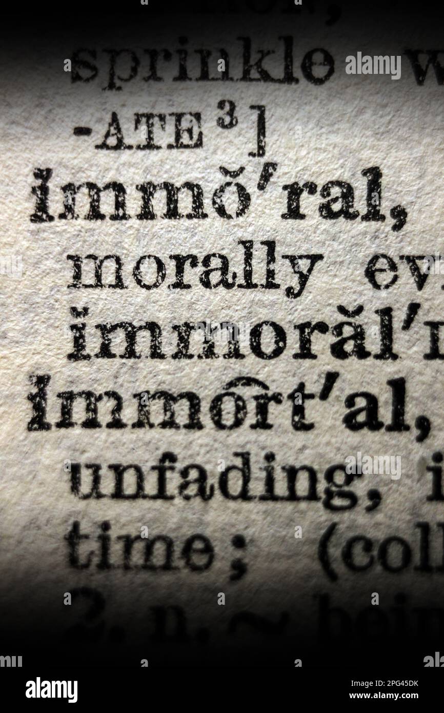 Definition of word immortal on dictionary page, close-up Stock Photo ...