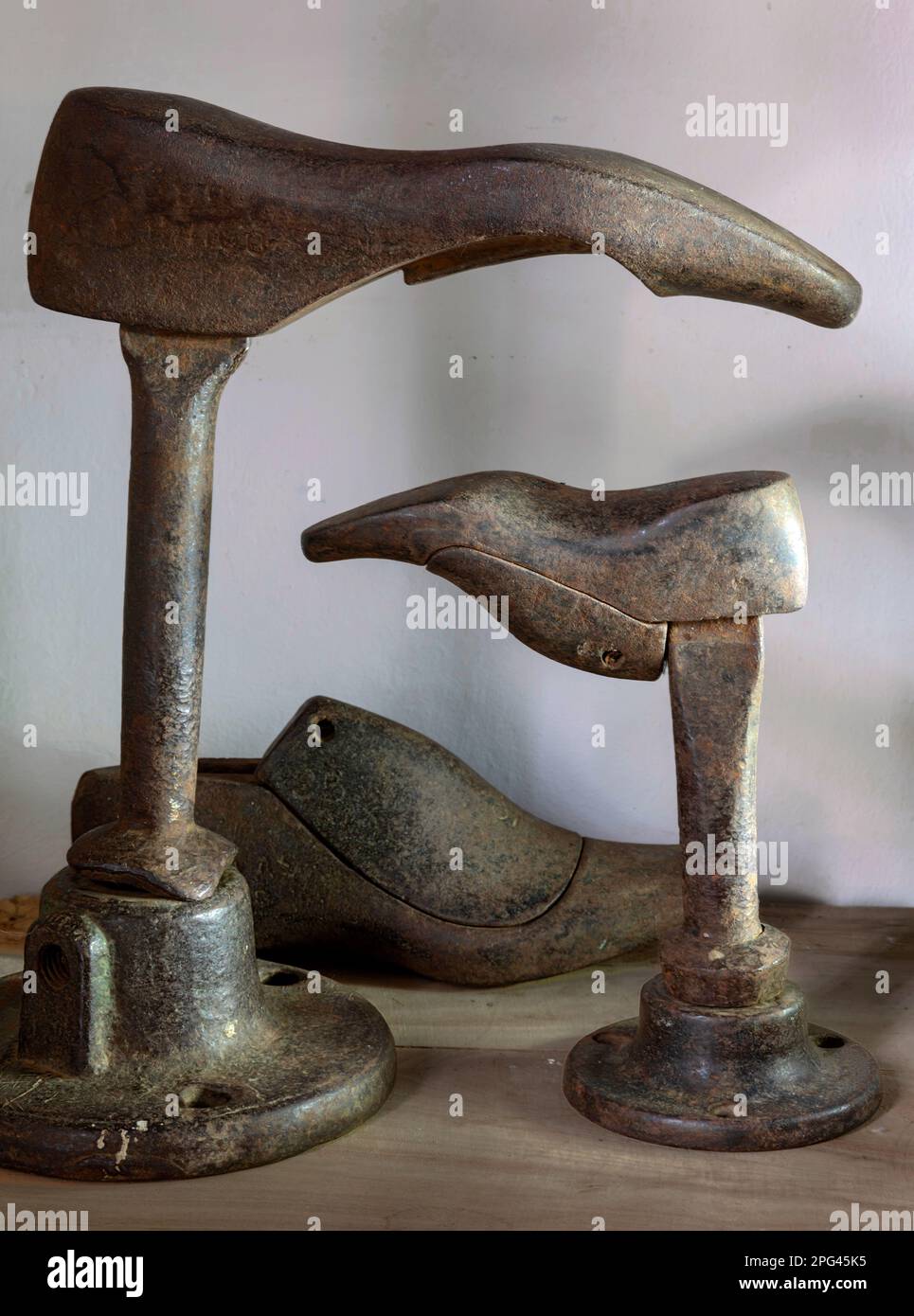 Old steel moulds used by a shoemaker for repairing shoes in Lady Grey ...