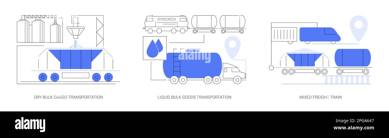 Freight transportation abstract concept vector illustrations Stock ...