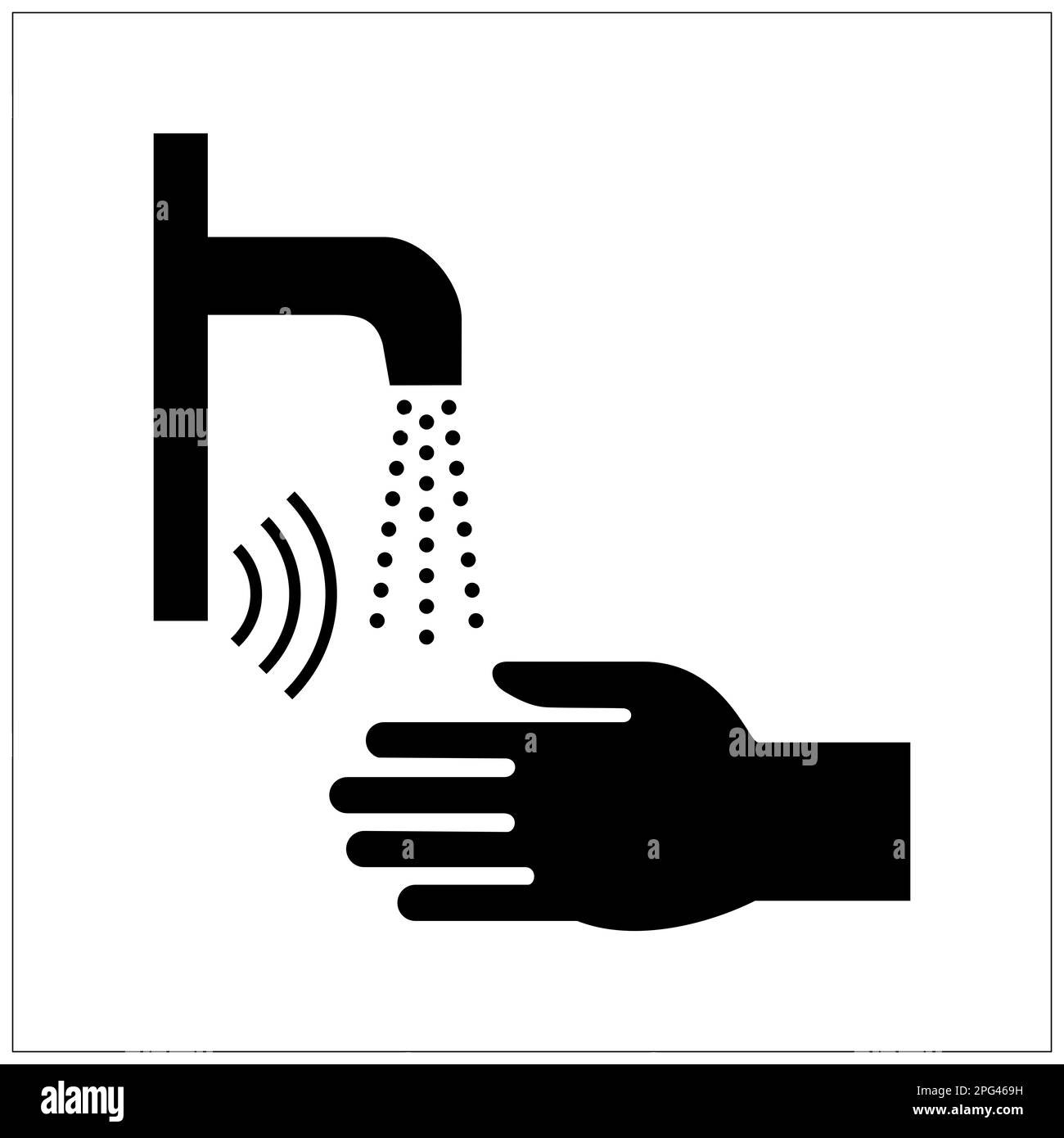 ISO 7001 automatic sensor faucet sign Stock Photo - Alamy