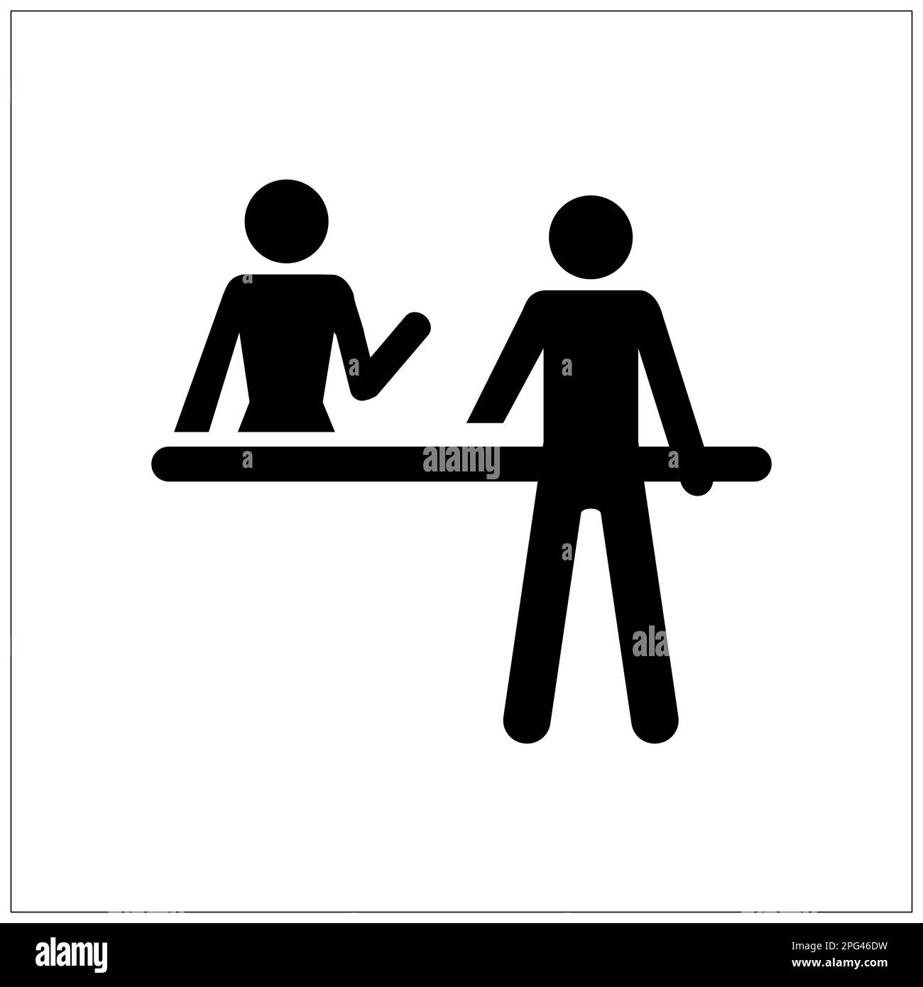 ISO 7001 check in or reception sign Stock Photo - Alamy