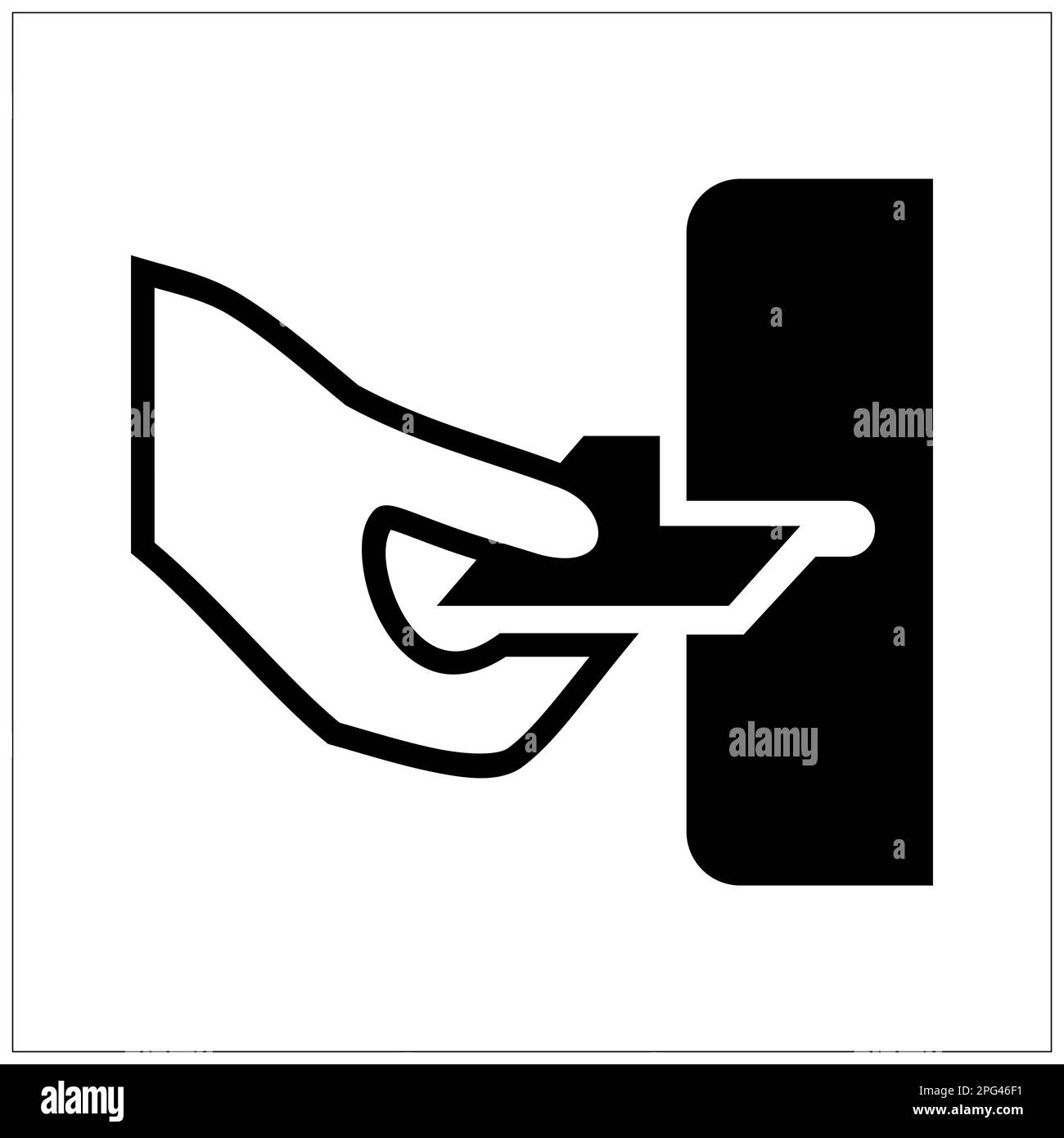 ISO 7001 ticket validation sign Stock Photo - Alamy