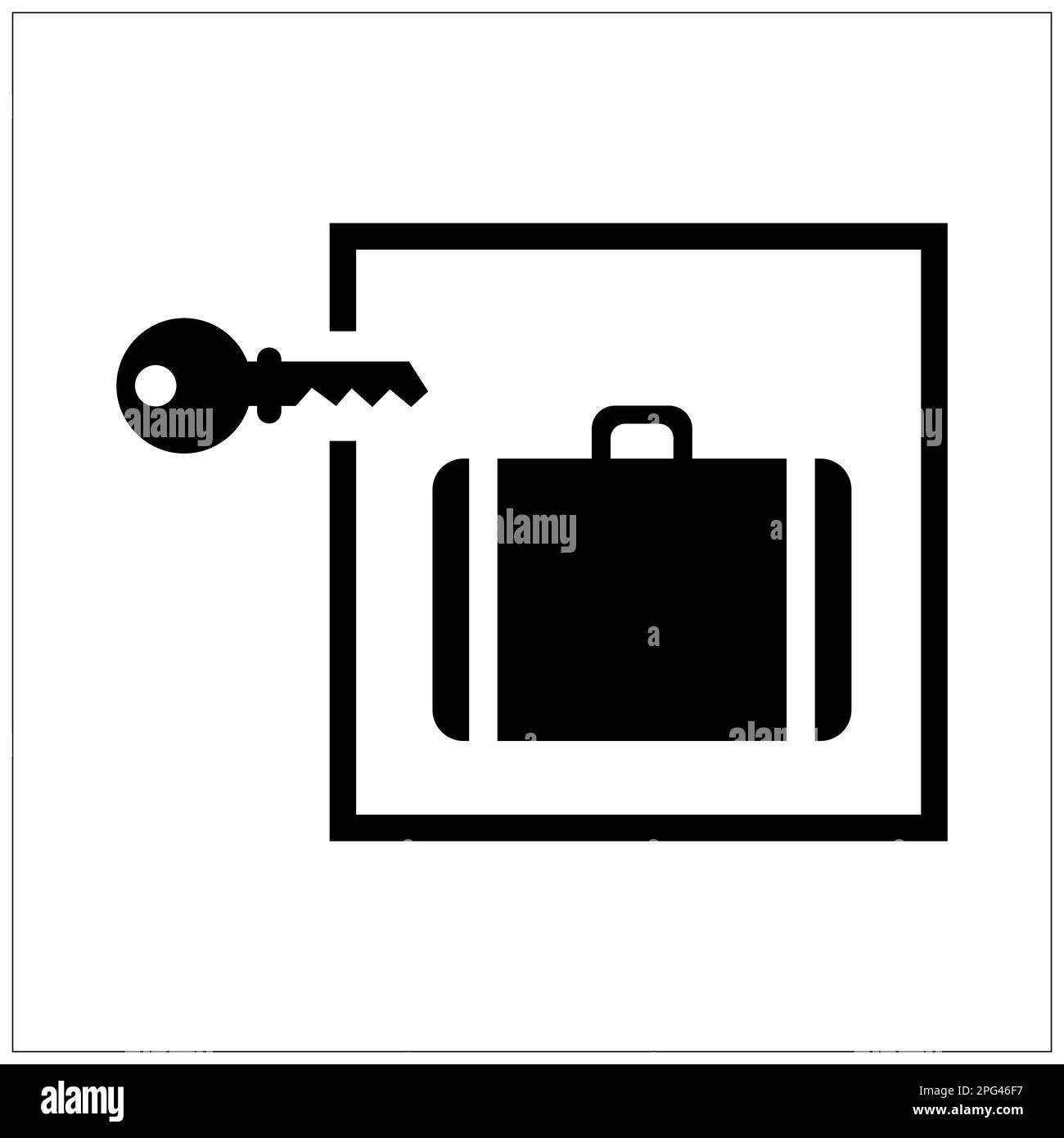 ISO 7001 baggage lockers sign Stock Photo - Alamy