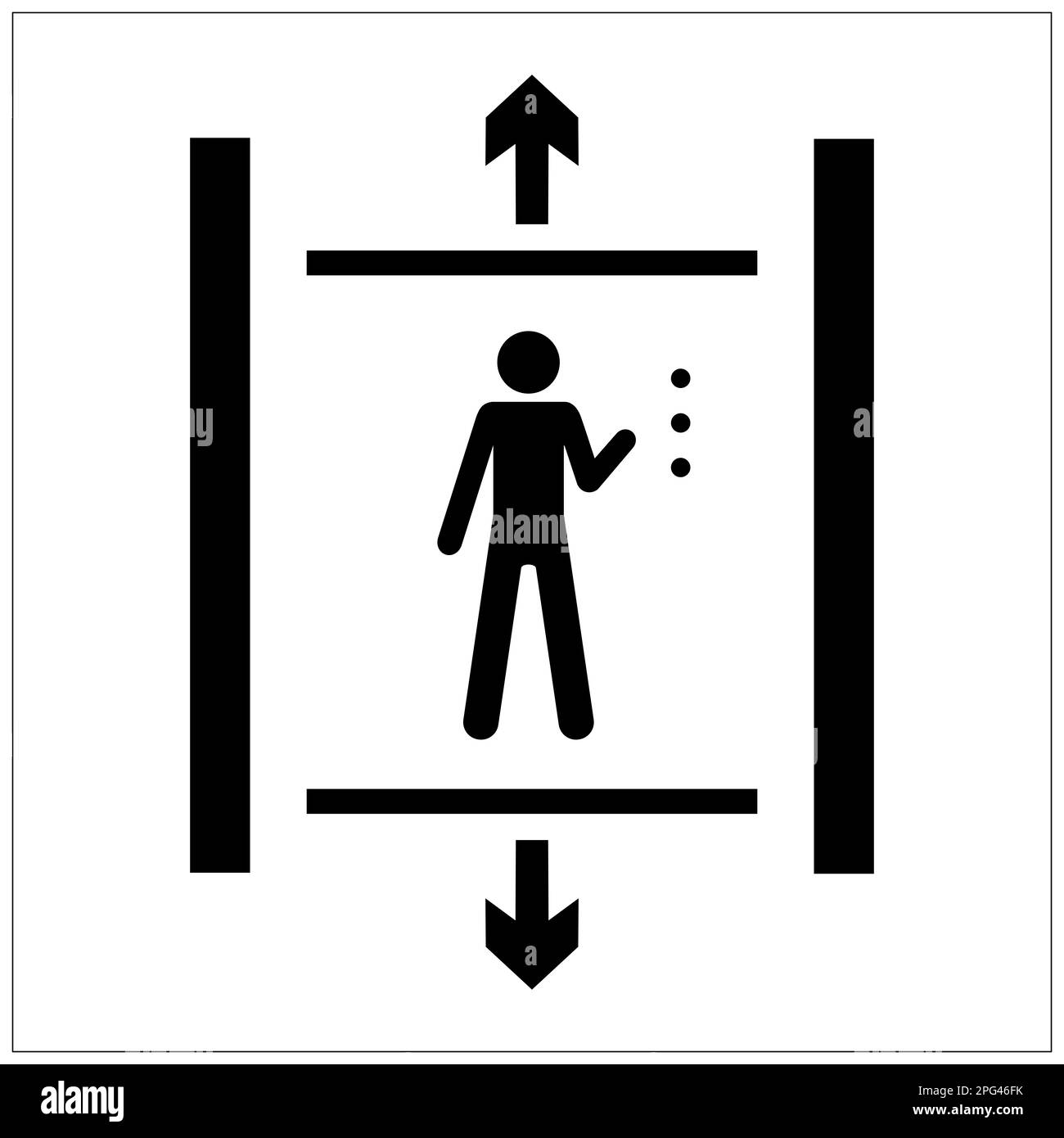 ISO 7001 elevator sign Stock Photo - Alamy