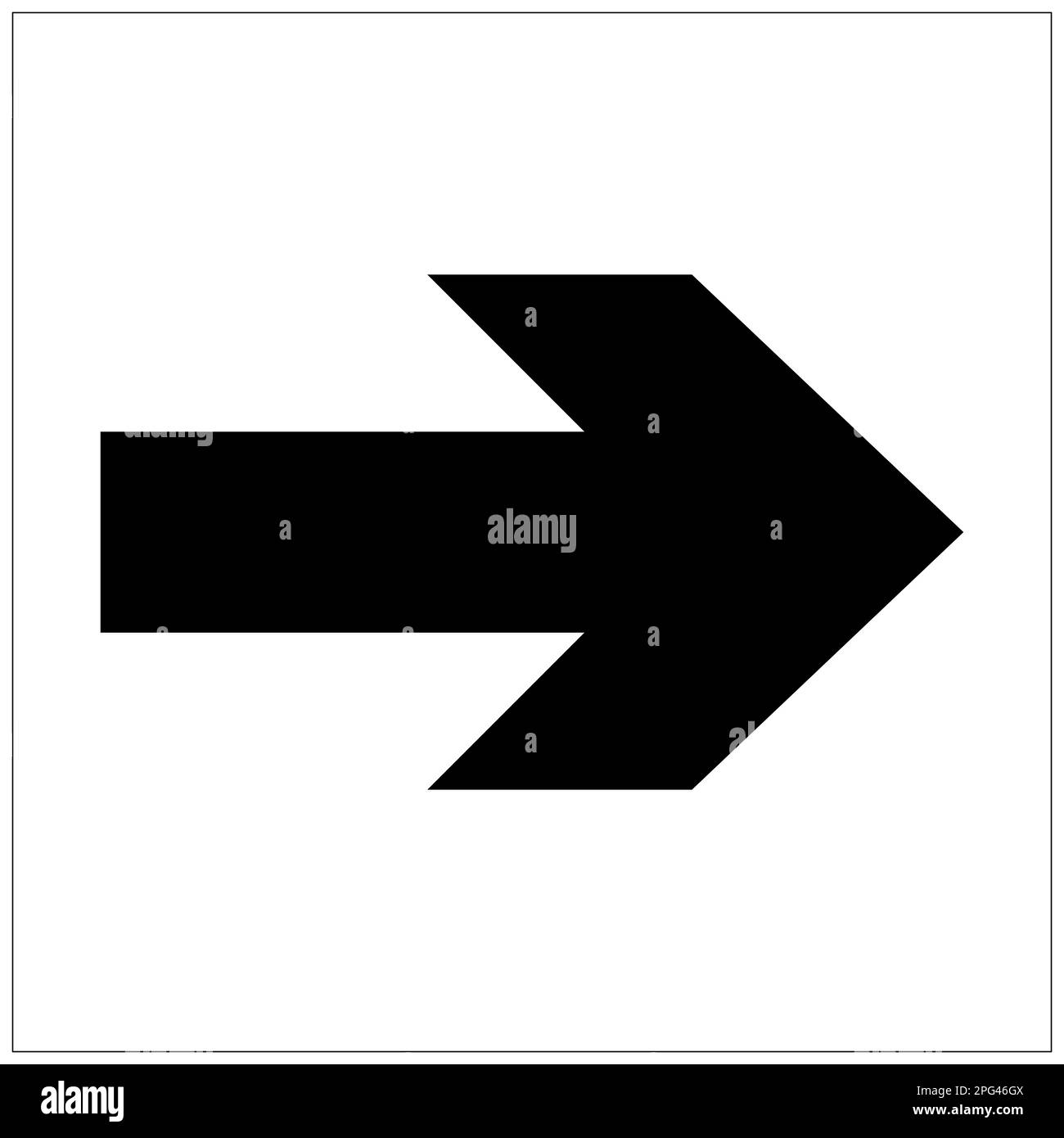 ISO 7001 direction arrow sign Stock Photo - Alamy