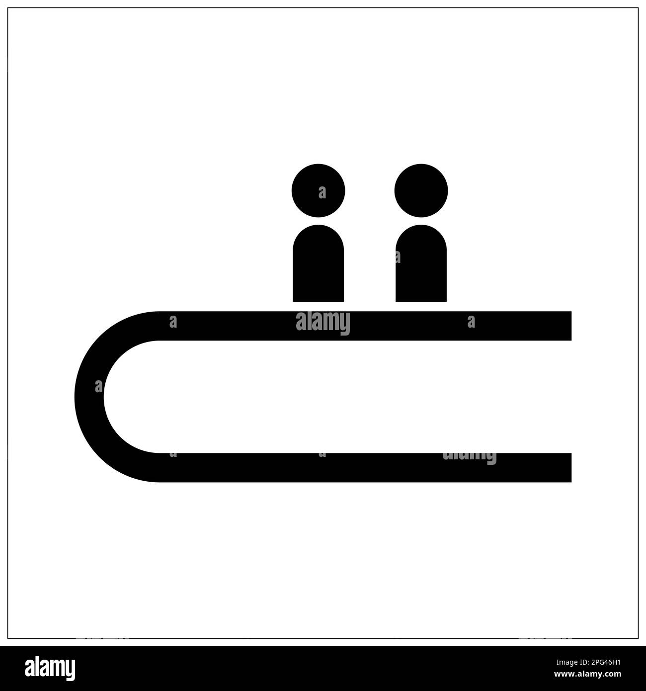 ISO 7001 moving walkway sign Stock Photo - Alamy