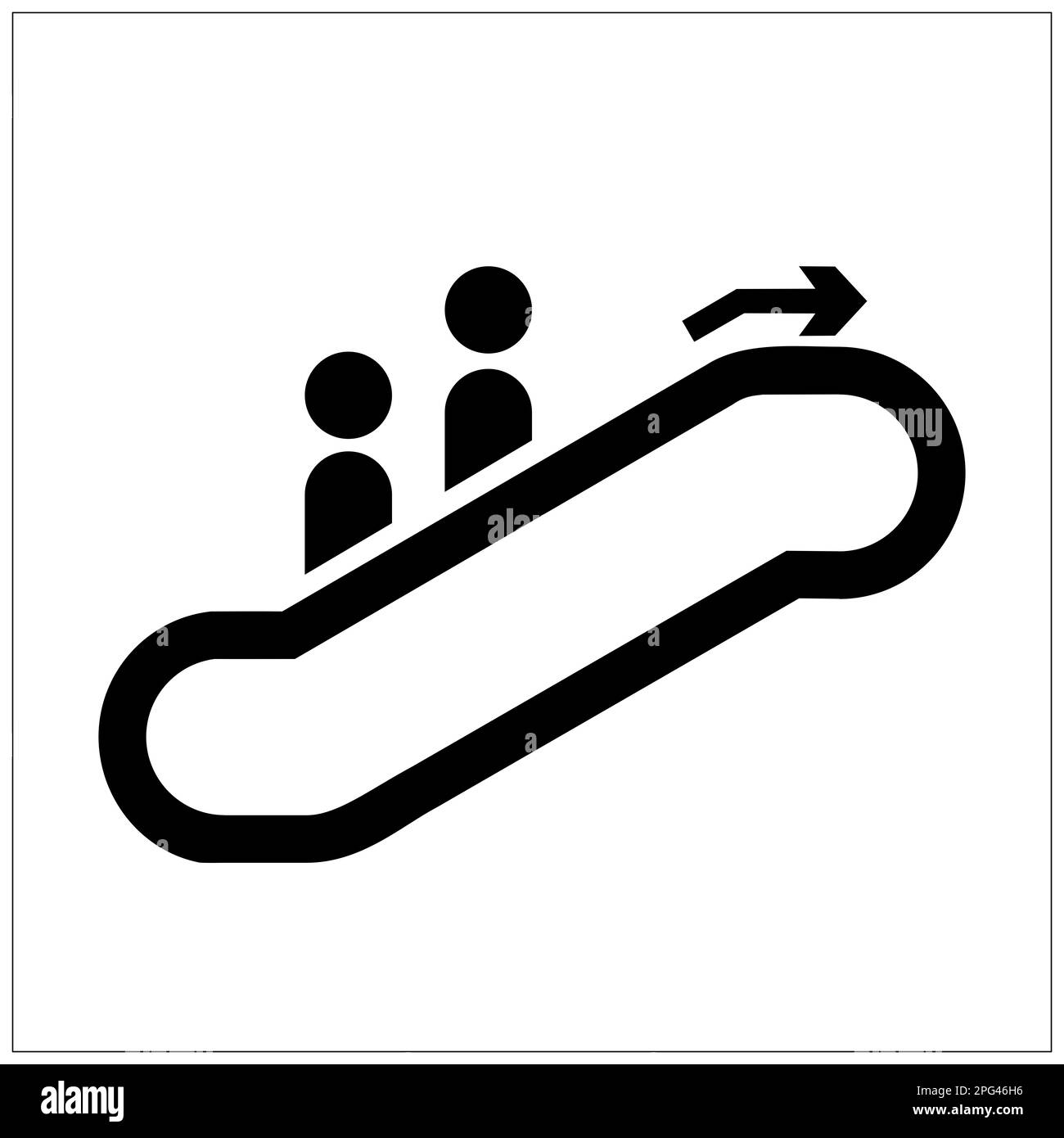 ISO 7001 escalator up sign Stock Photo - Alamy