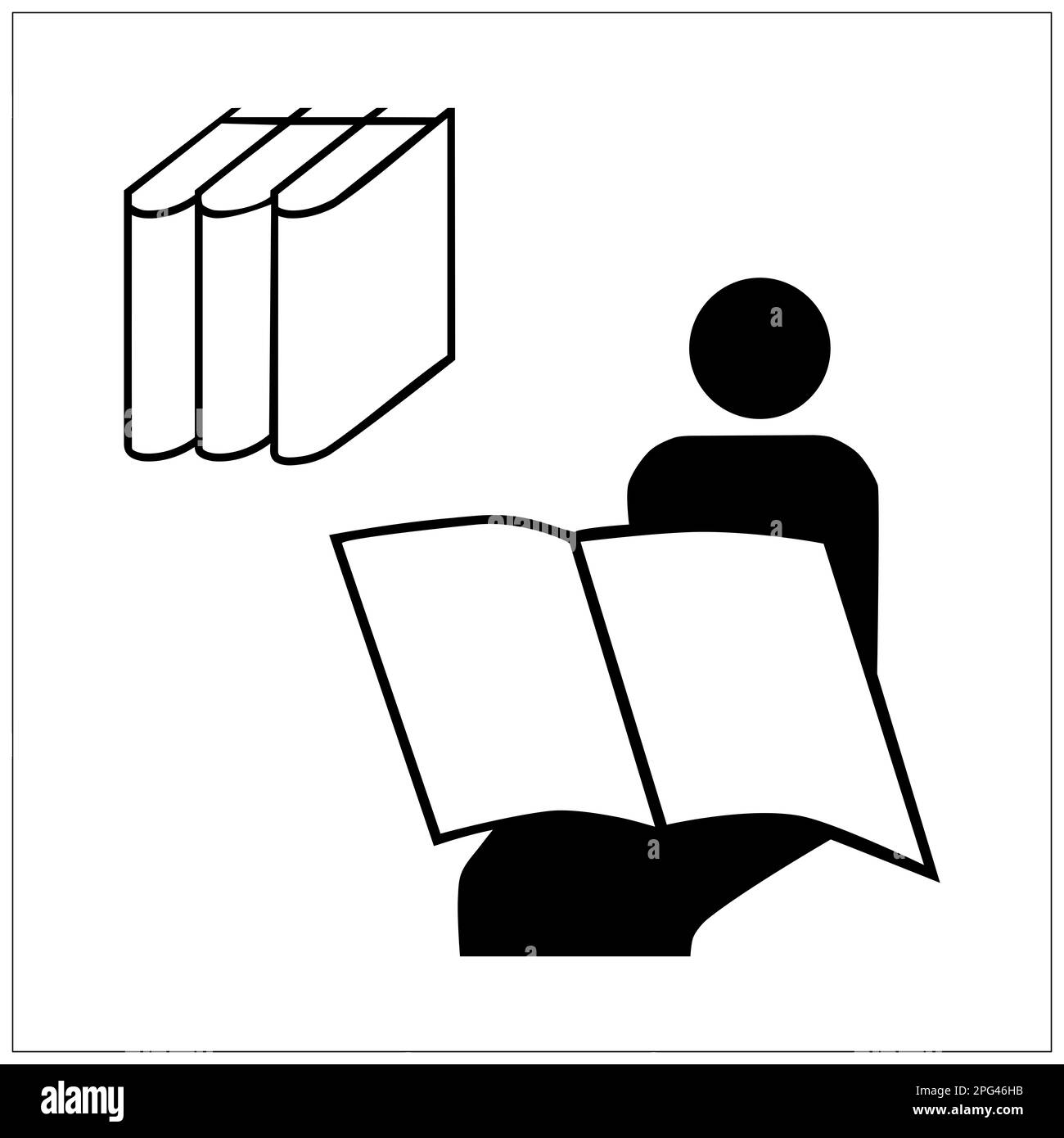 ISO 7001 library sign Stock Photo - Alamy