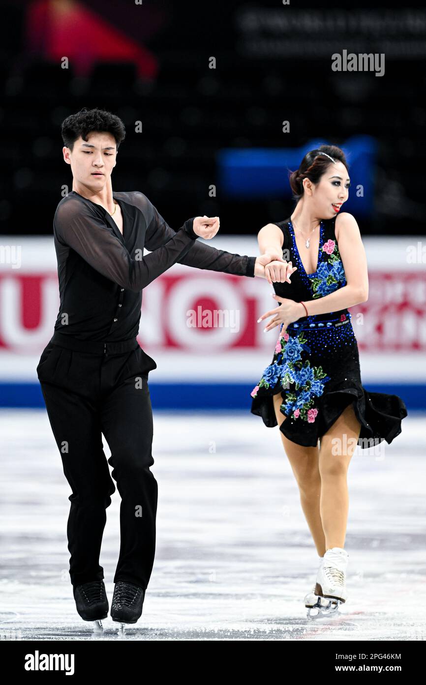 Xizi CHEN & Jianing XING (CHN), during Ice Dance Practice, at the ISU ...