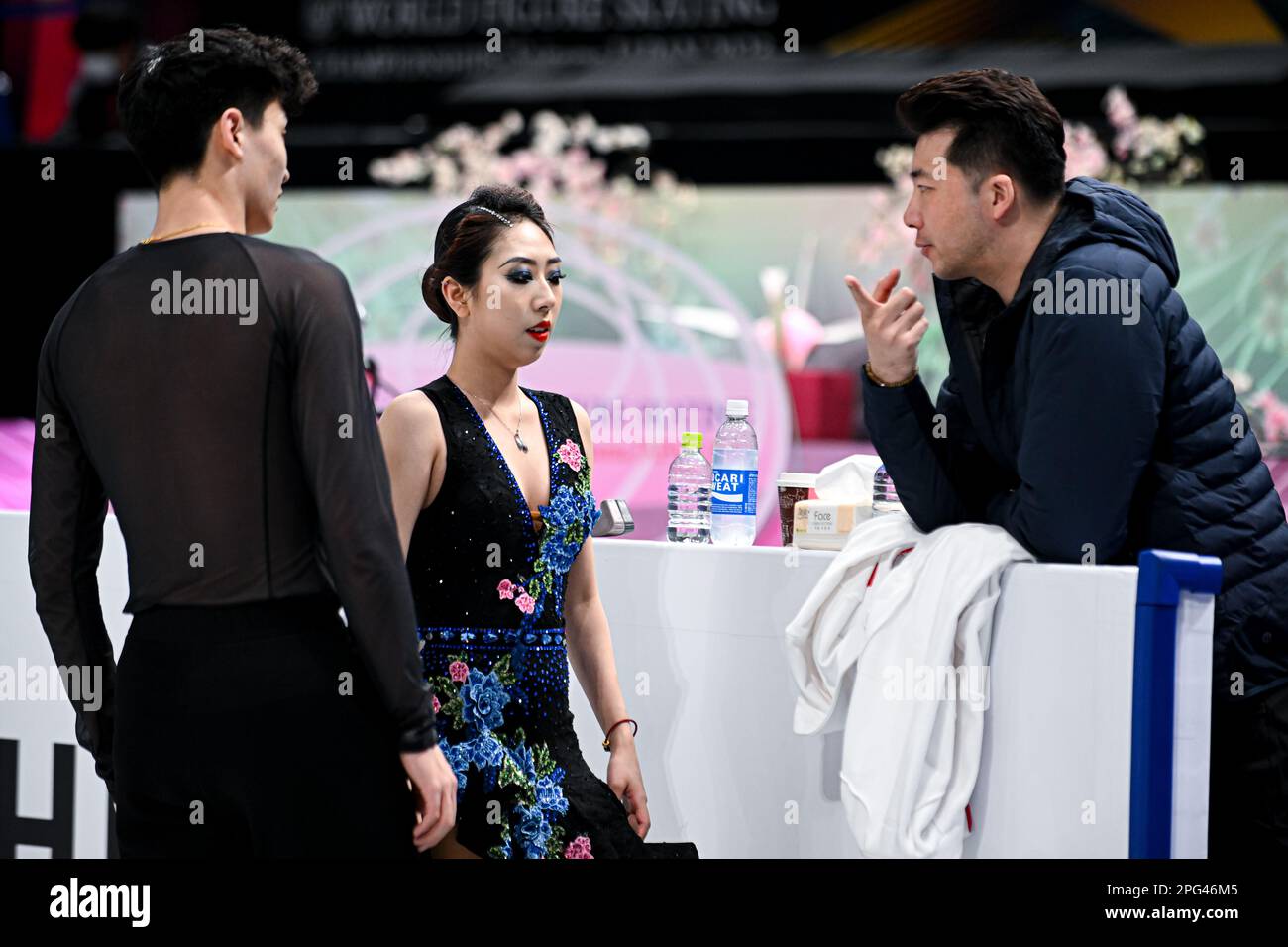 Xizi CHEN & Jianing XING (CHN), during Ice Dance Practice, at the ISU ...