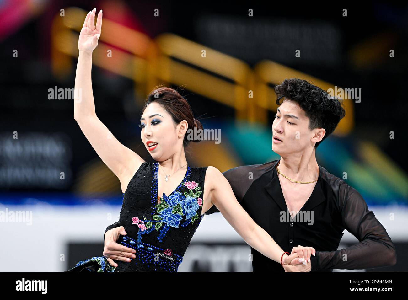 Xizi CHEN & Jianing XING (CHN), during Ice Dance Practice, at the ISU ...