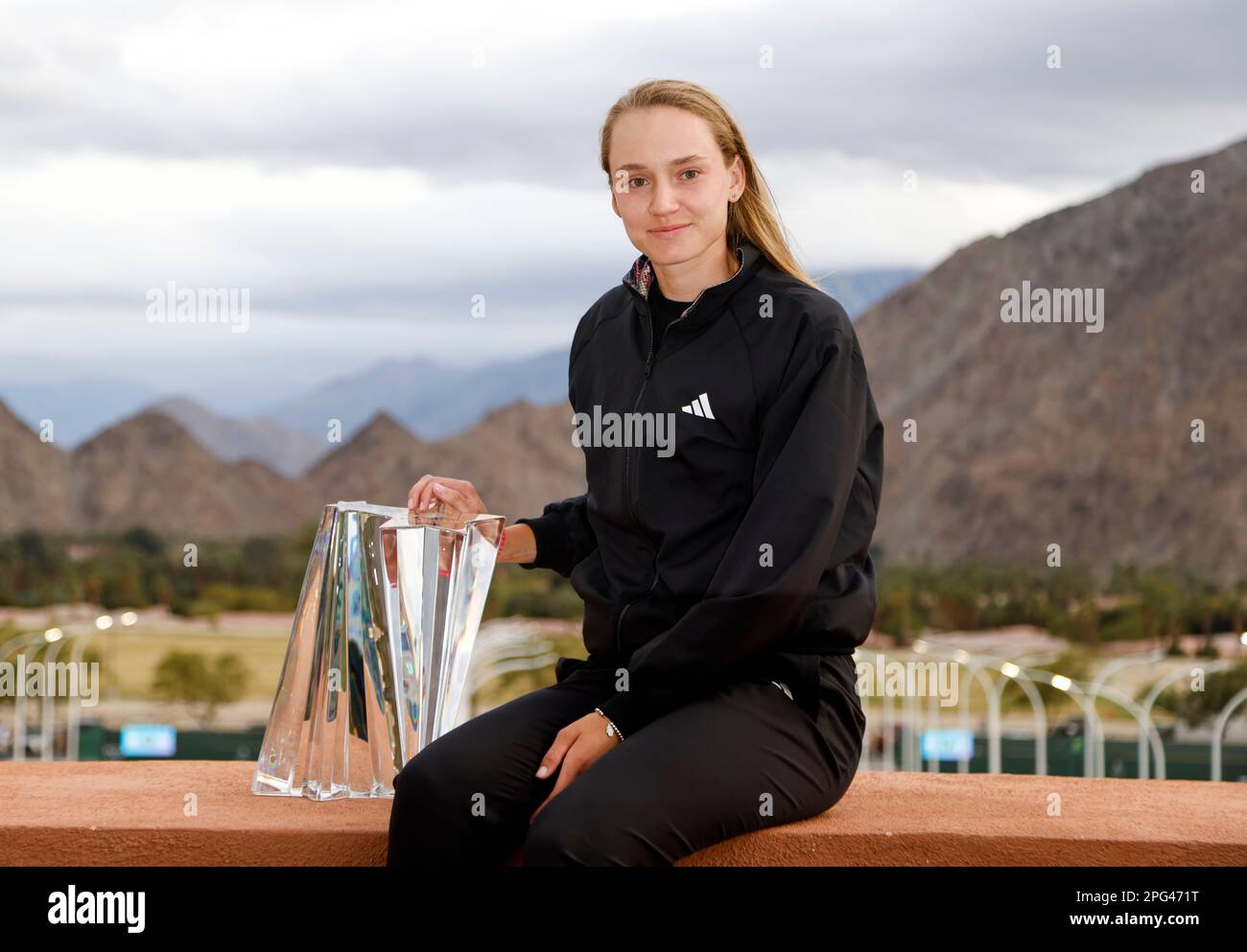 Rybakina indian wells 2023 trophy hi-res stock photography and images ...
