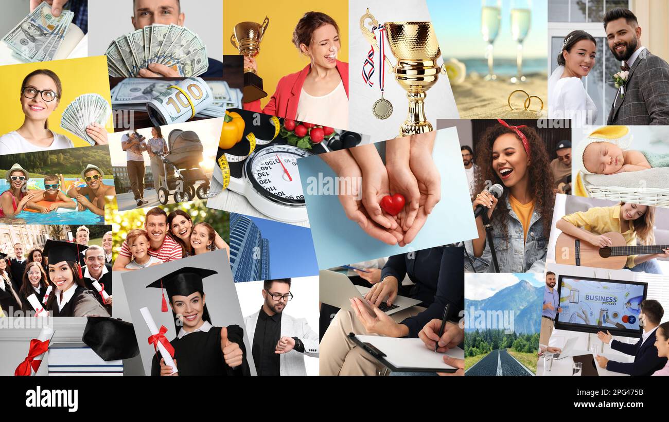 Vision board collage hi-res stock photography and images - Alamy