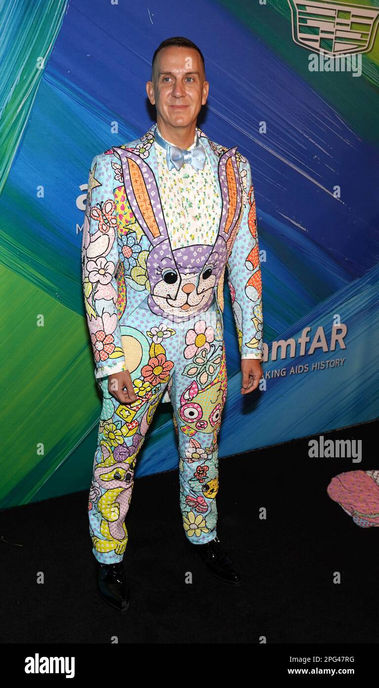 FILE - Jeremy Scott poses at the amfAR Gala, Thursday, Nov. 4, 2021, at ...