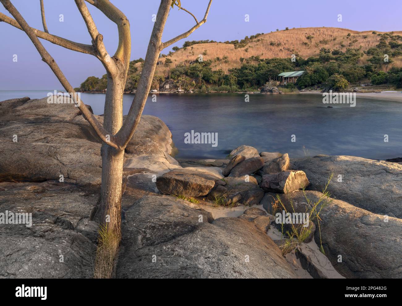 View of the beach at Makuzi. Makuzi Beach Lodge is situated on the lush ...
