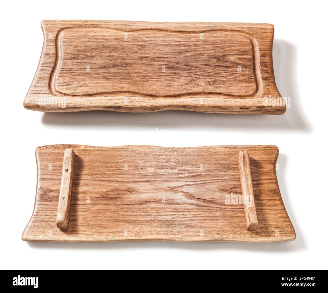 Two Sides Of Life Edged Oak Wood Vintage Steak Board Ioslated Stock ...