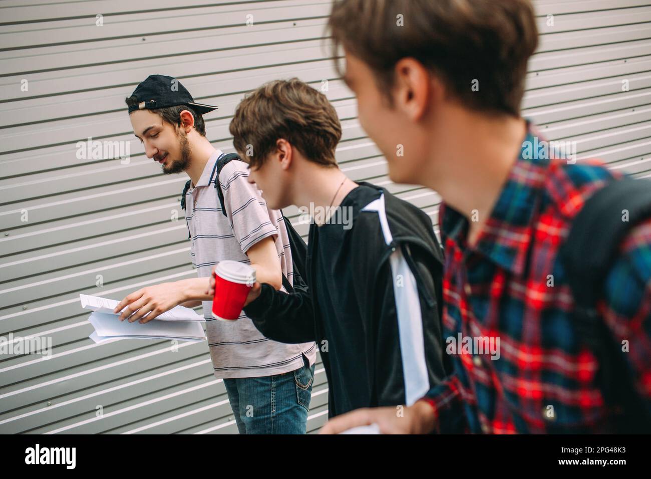 exam prep education urban teenagers Stock Photo - Alamy