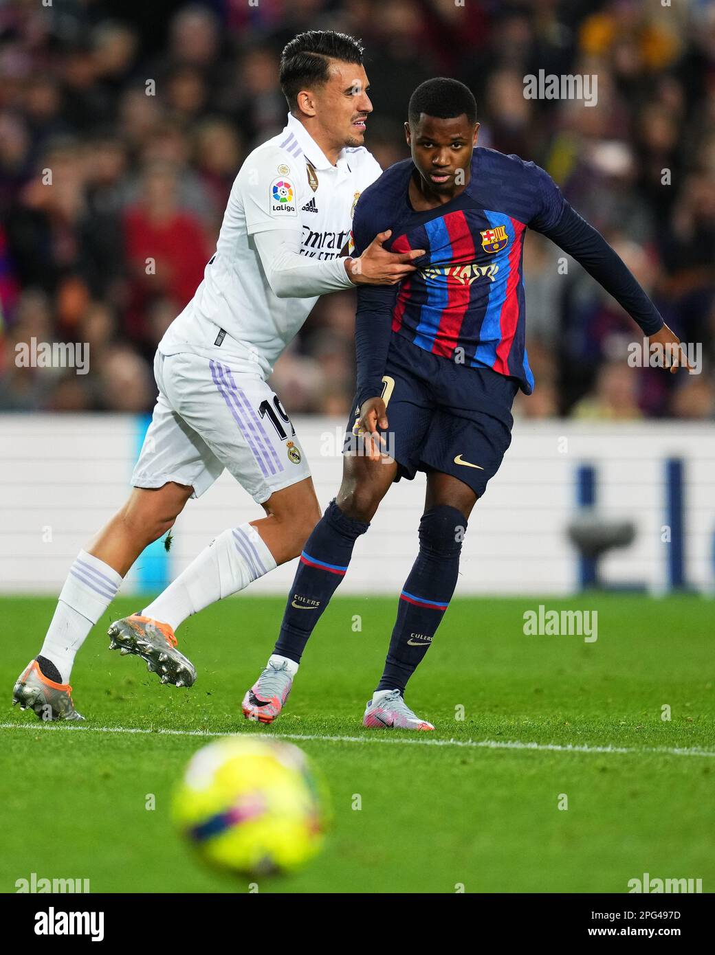 Barcelona, Spain. 19th Mar, 2023. Daniel Ceballos of Real Madrid and ...