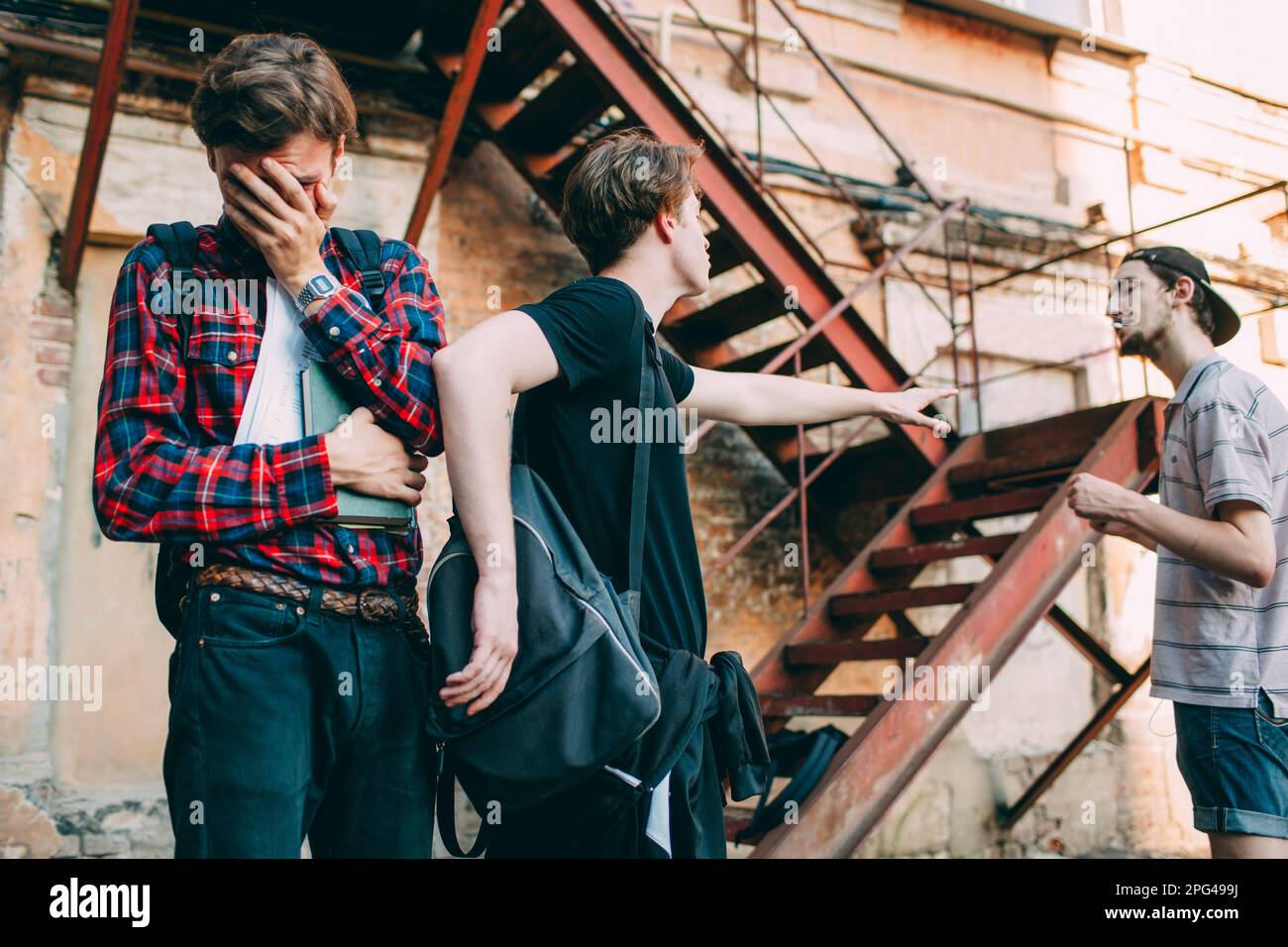 Bullying teenager boy hi-res stock photography and images - Alamy